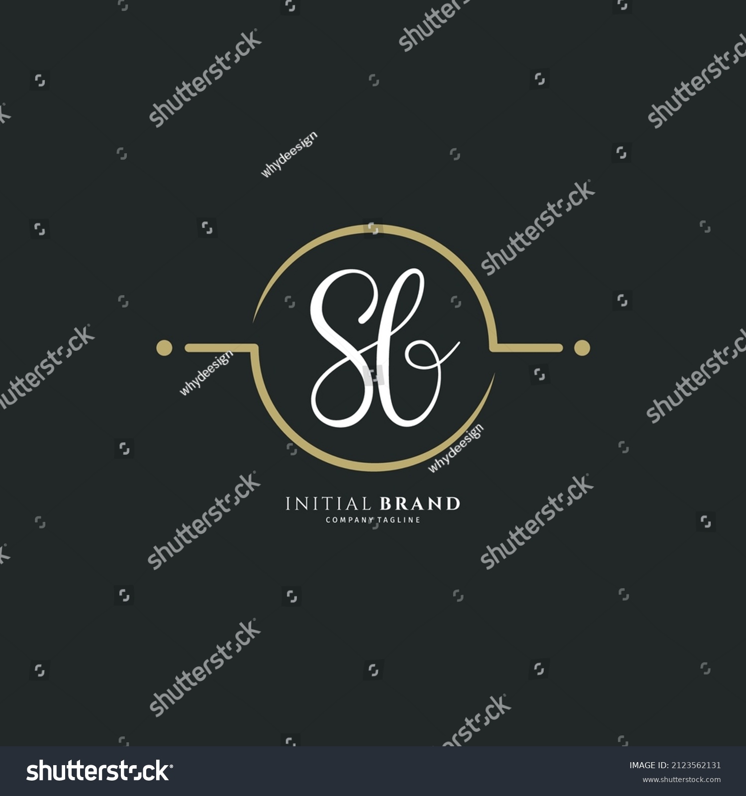 Sb Handwritten Logo Template Initial Signature Stock Vector (Royalty ...