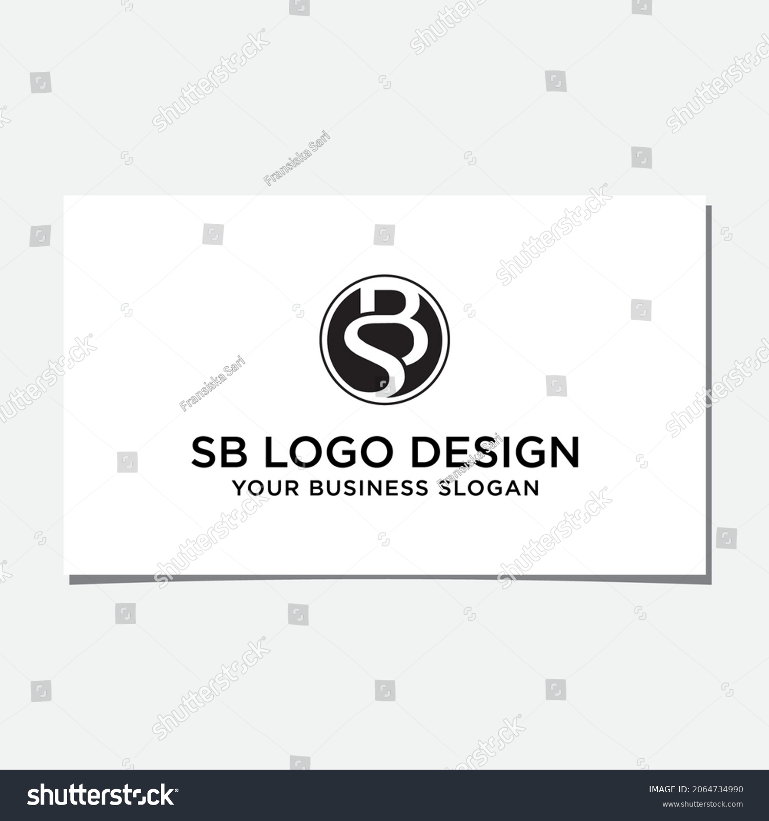 Sb Circle Logo Design Vector Stock Vector (Royalty Free) 2064734990 ...