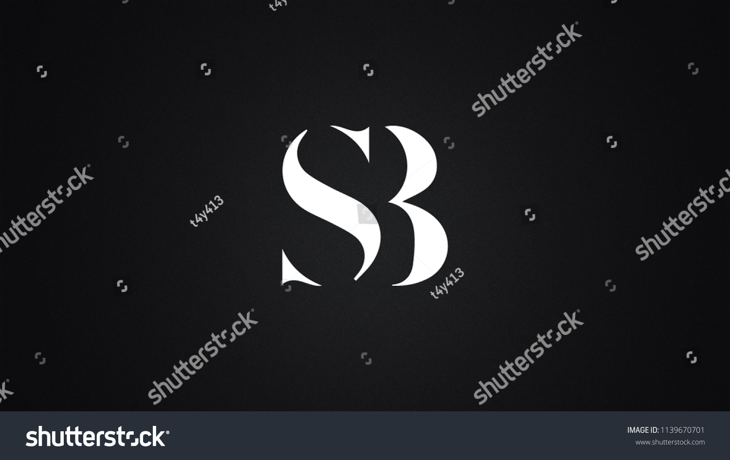 Sb Letter Logo Design Template Vector Stock Vector (Royalty Free ...