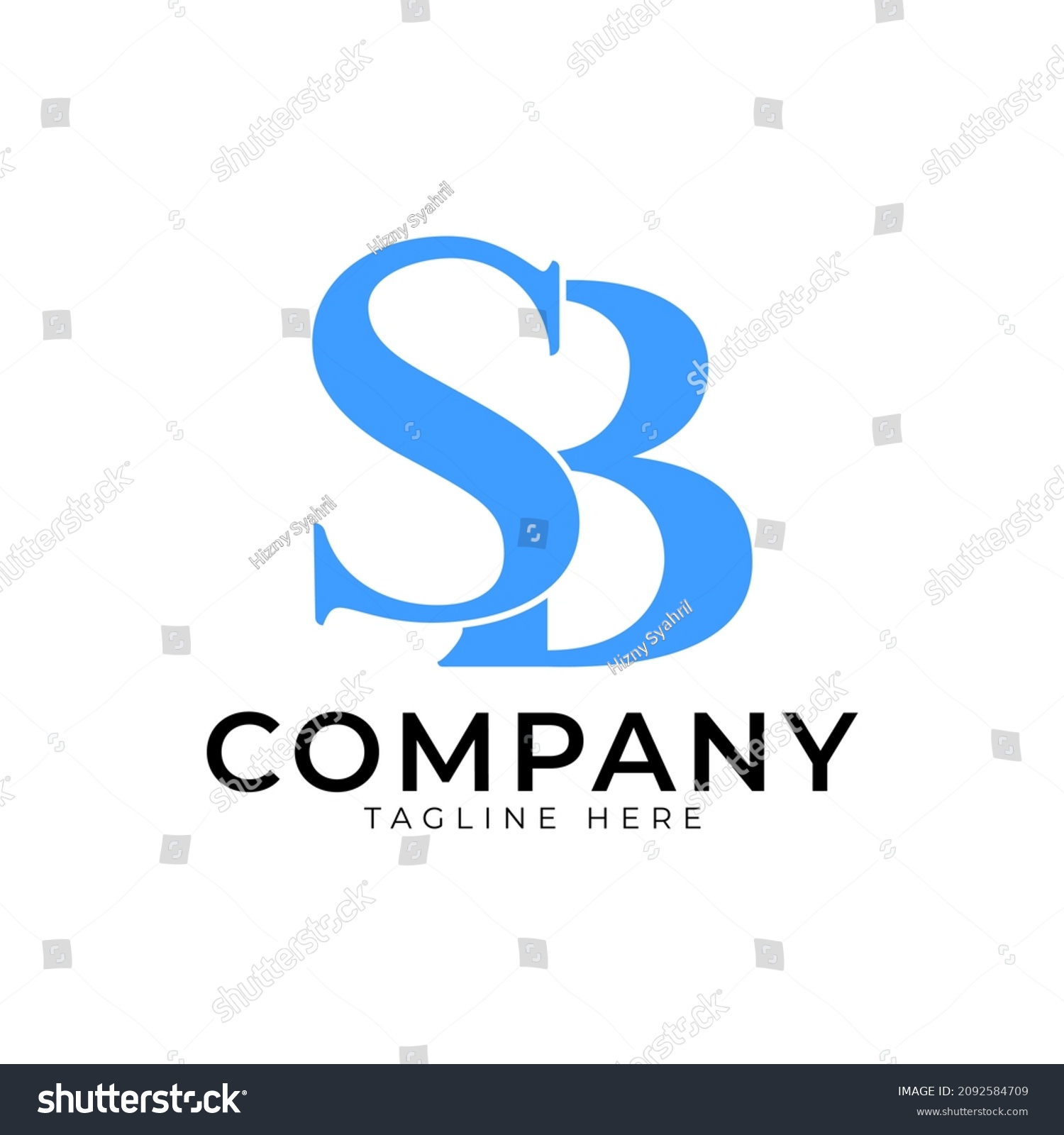 Sb Logo Design Template Vector Illustration Stock Vector (Royalty Free ...