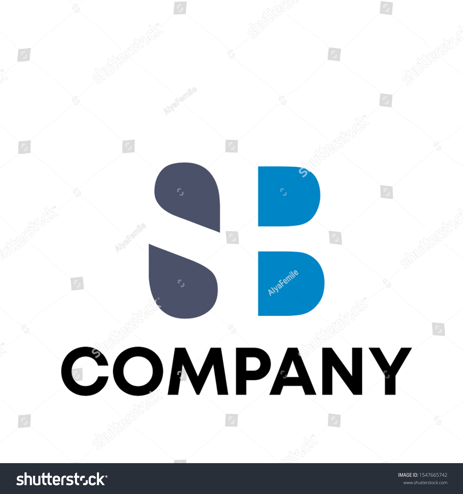 Sb Logo Vector Design Template Sign Stock Vector (Royalty Free) 1547665742