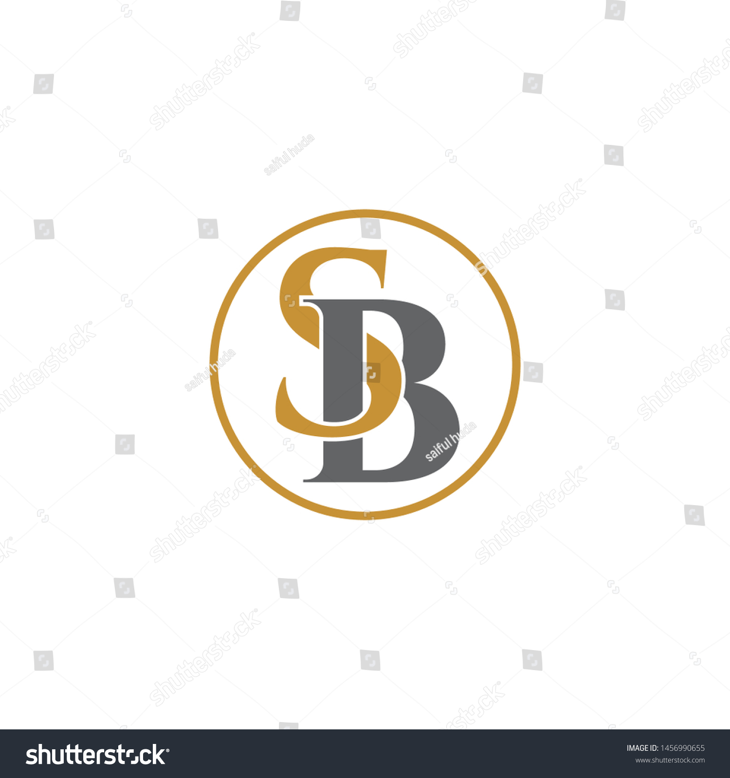 Sb Simple Logo Icon Design Vector Stock Vector (Royalty Free) 1456990655