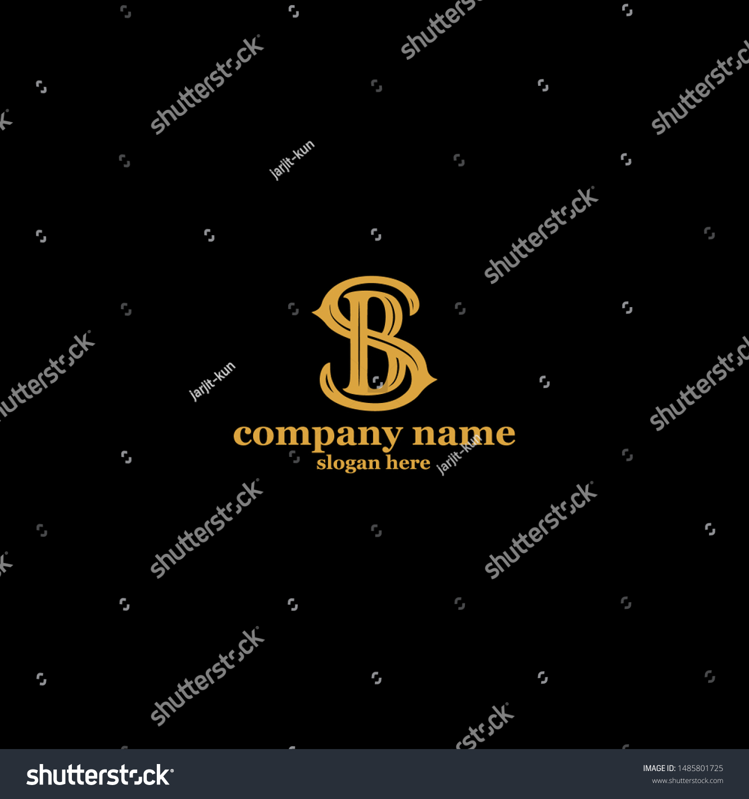 Sb Vintage Monogram Design Logo Vector Stock Vector (Royalty Free ...