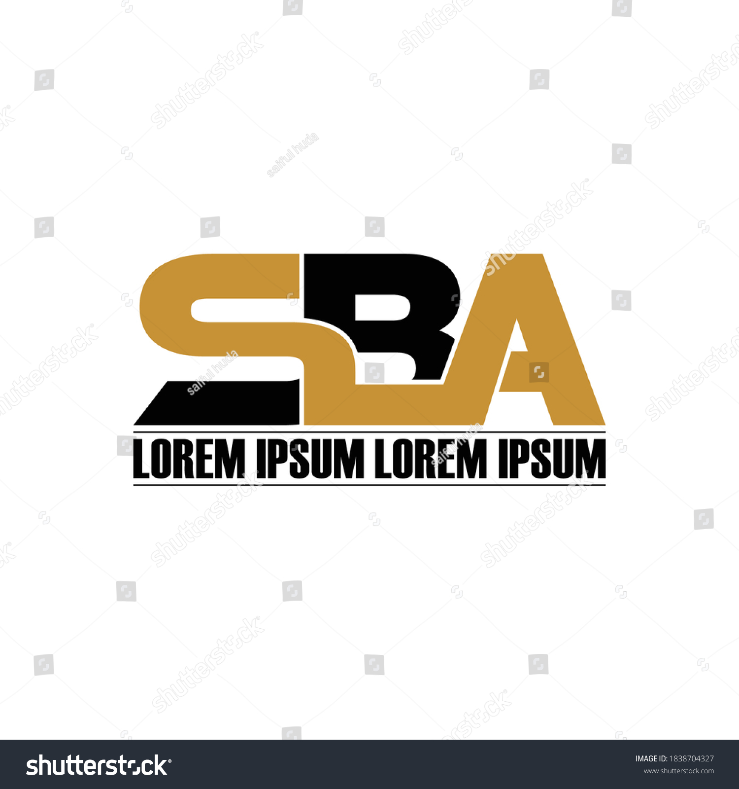 Sba Letter Monogram Logo Design Vector Stock Vector (Royalty Free ...