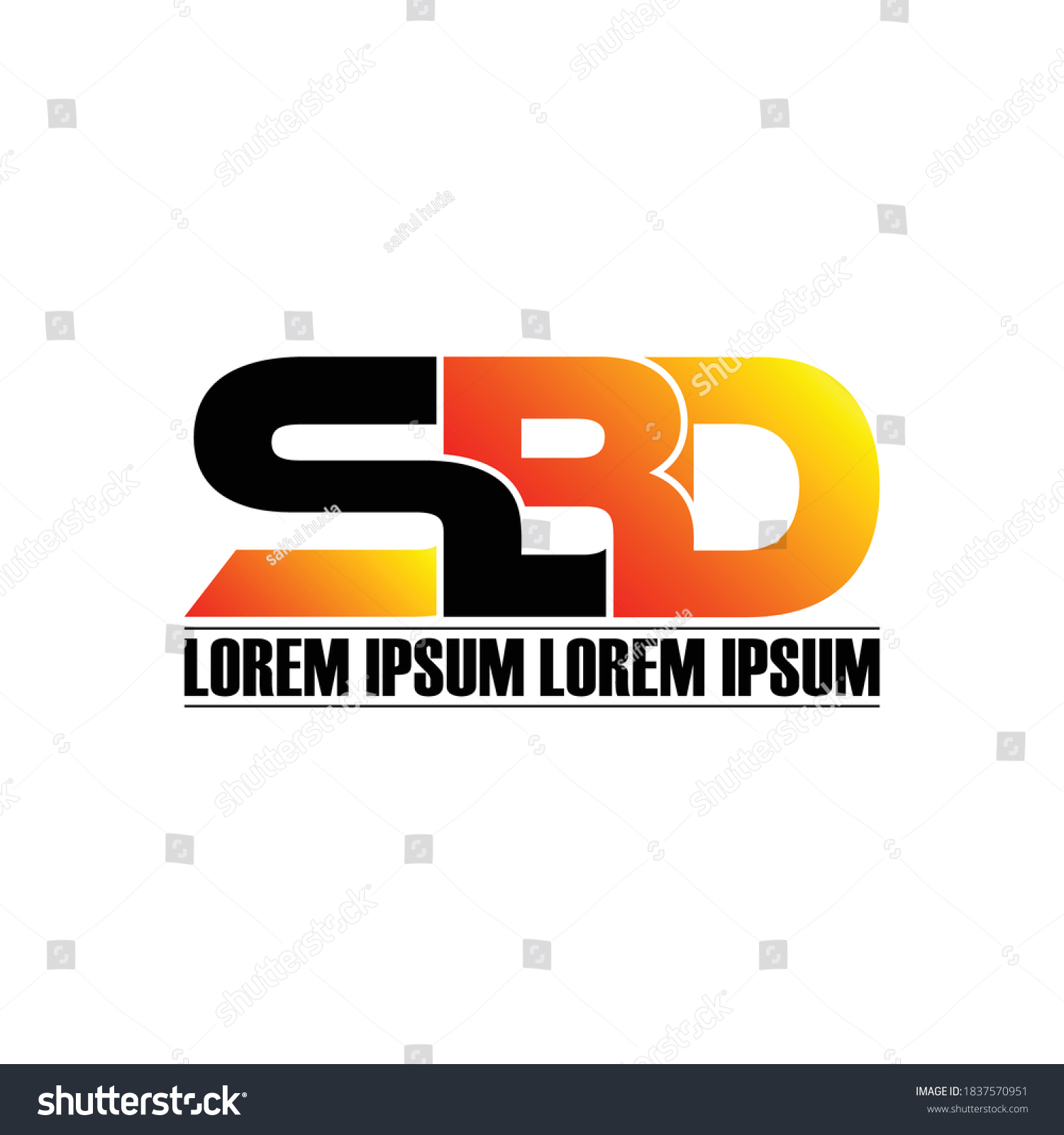 Sbd Letter Monogram Logo Design Vector: เวกเตอร์สต็อก (ปลอดค่าลิขสิทธิ์ ...