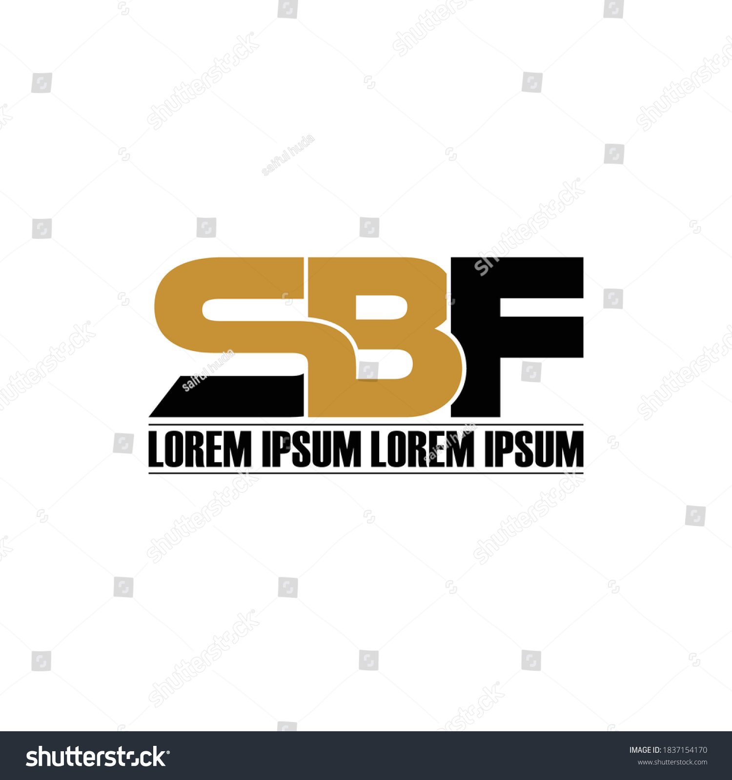 Sbf Letter Monogram Logo Design Vector: เวกเตอร์สต็อก (ปลอดค่าลิขสิทธิ์ ...