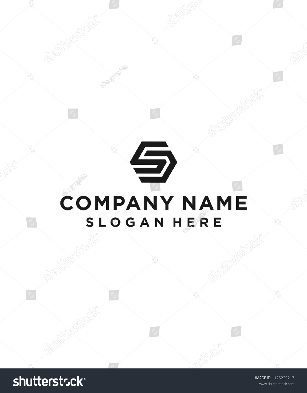 Sc Hexagon Logo Stock Vector (Royalty Free) 1125220217