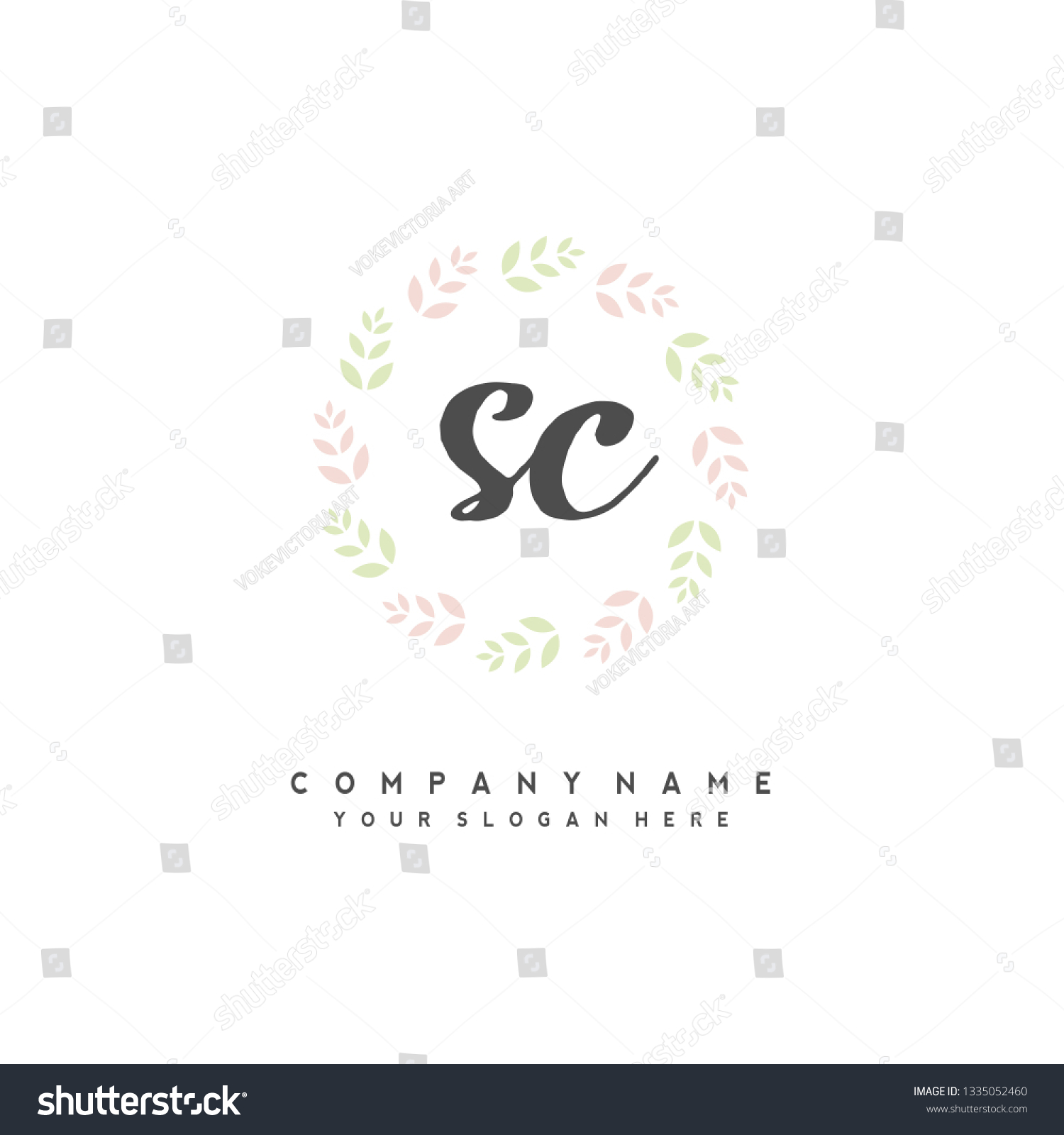 Sc Initial Handwriting Logo Vector Stock Vector (Royalty Free ...