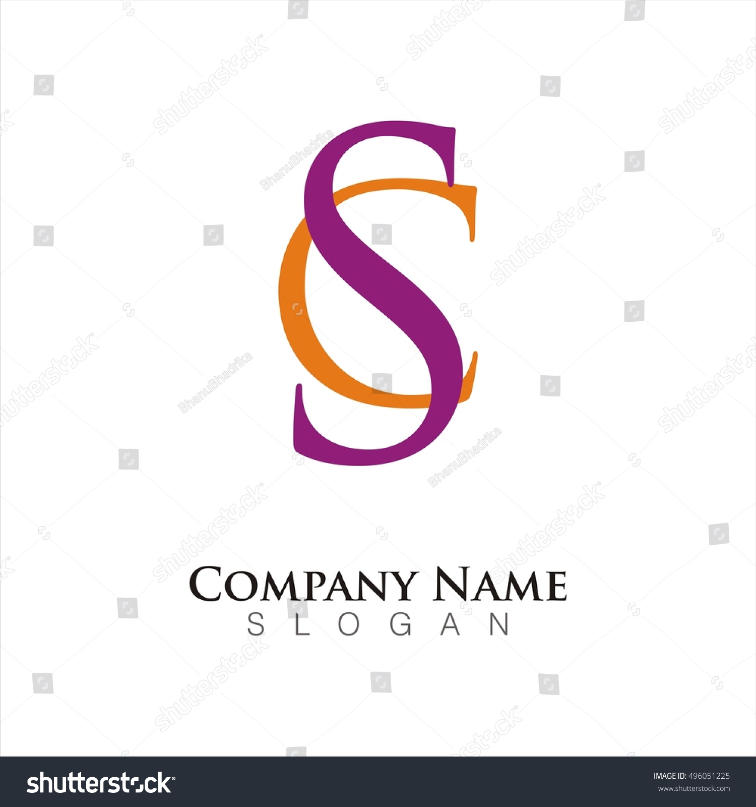 Sc Letter Logo Stock Vector 496051225 - Shutterstock