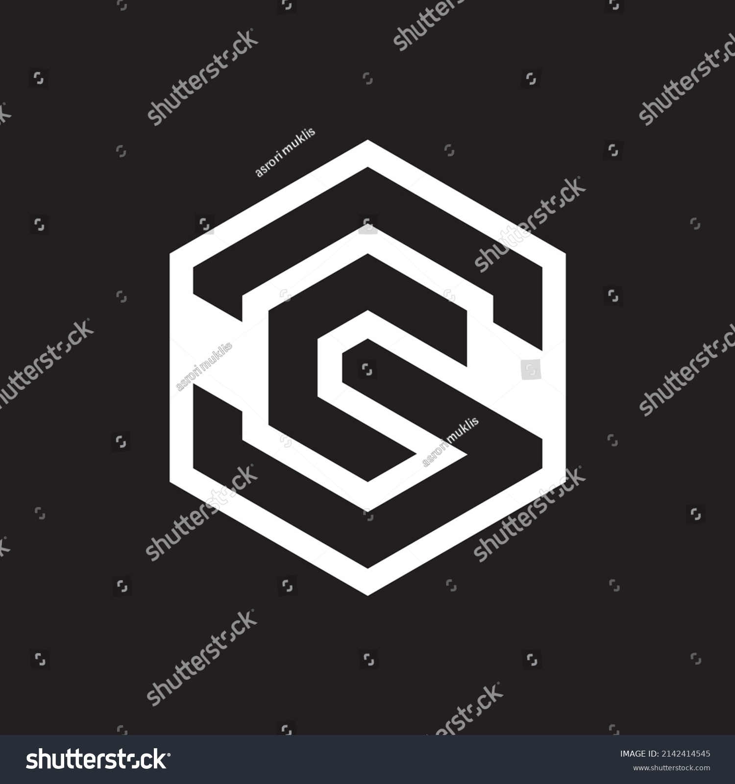 Sc Letter Logo Icon Hexagon Shape Stock Vector (Royalty Free ...