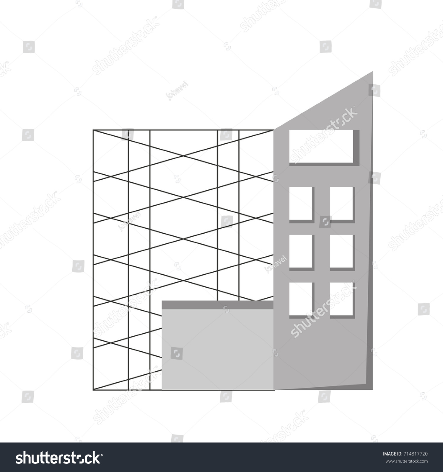 Scaffold Building Vector Illustration Stock Vector (Royalty Free ...