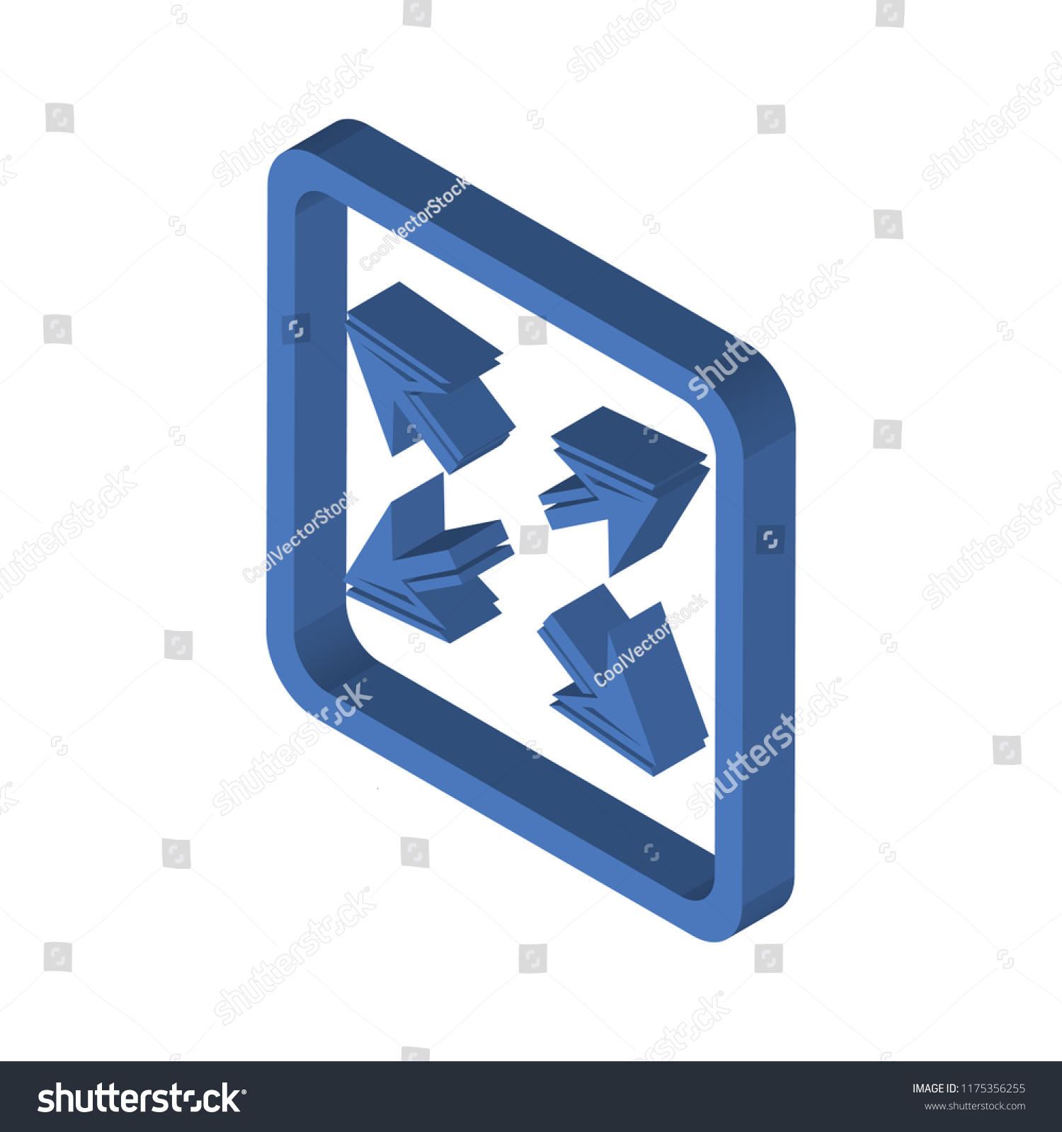 Scale Arrows Isometric Left Top View Stock Vector (Royalty Free ...