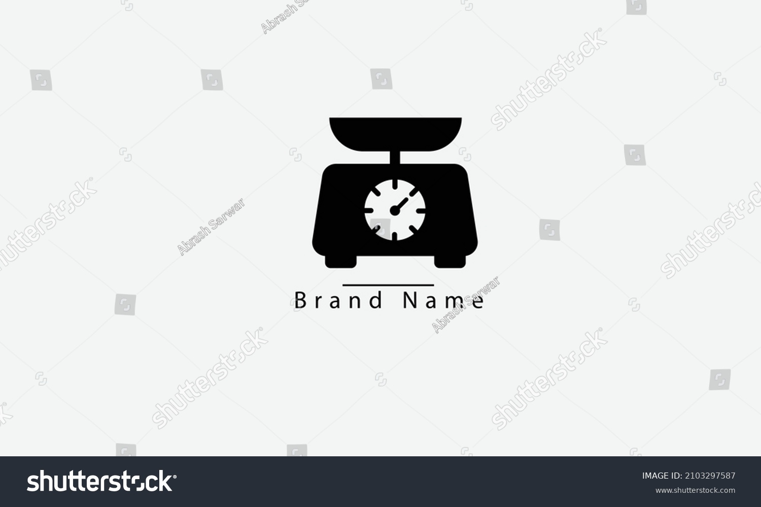 Scale Measurement Vector Logo Design Stock Vector (Royalty Free ...