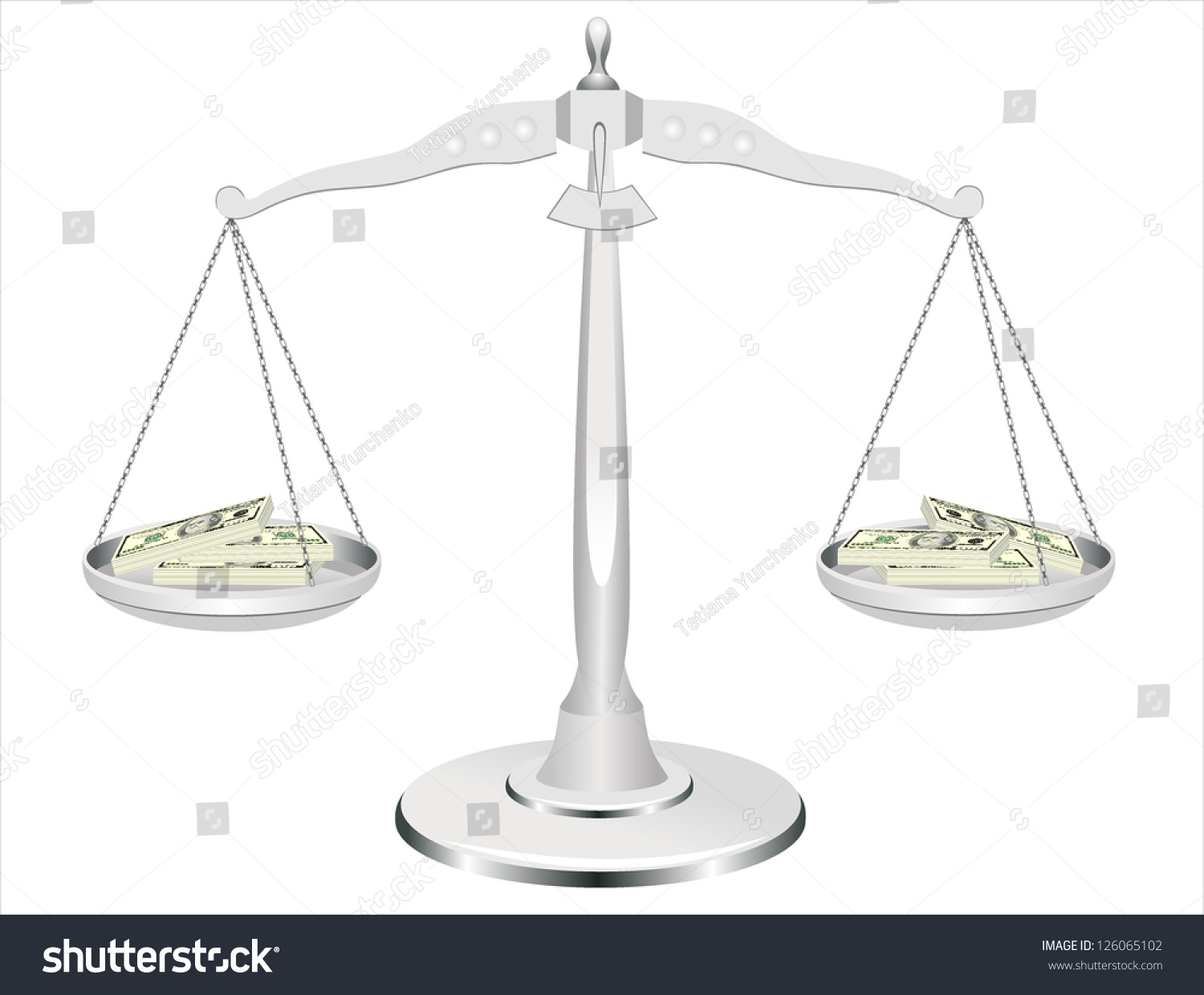Scale Vector Money Stock Vector 126065102 - Shutterstock