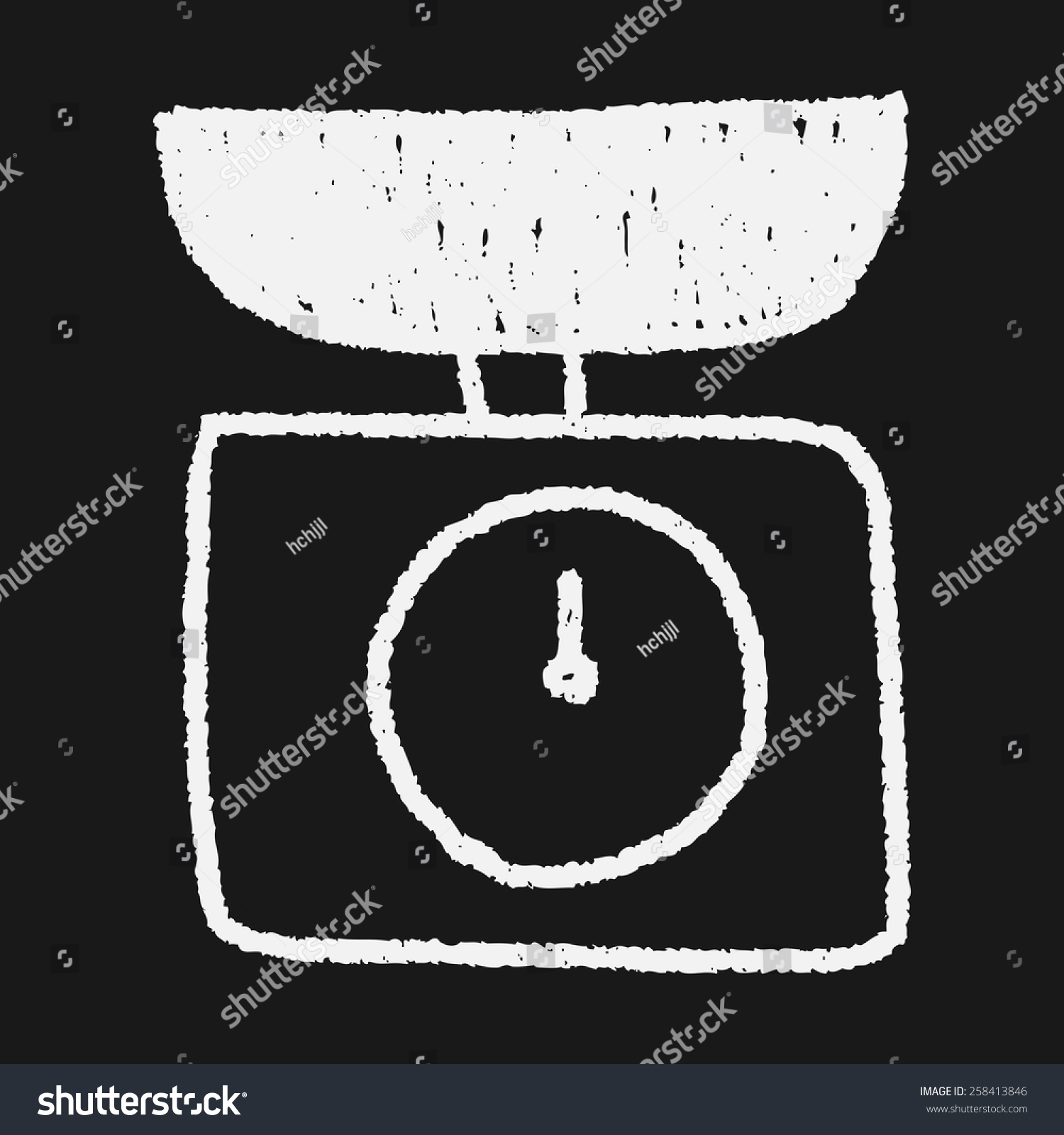 Scale Weight Doodle Drawing Stock Vector (Royalty Free) 258413846