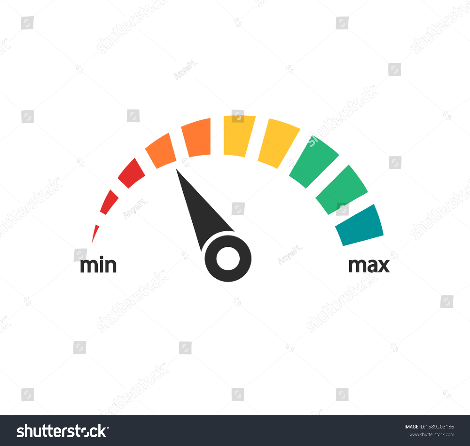 Scale Arrow Speedometer Power Levels Vector Stock Vector (Royalty Free ...