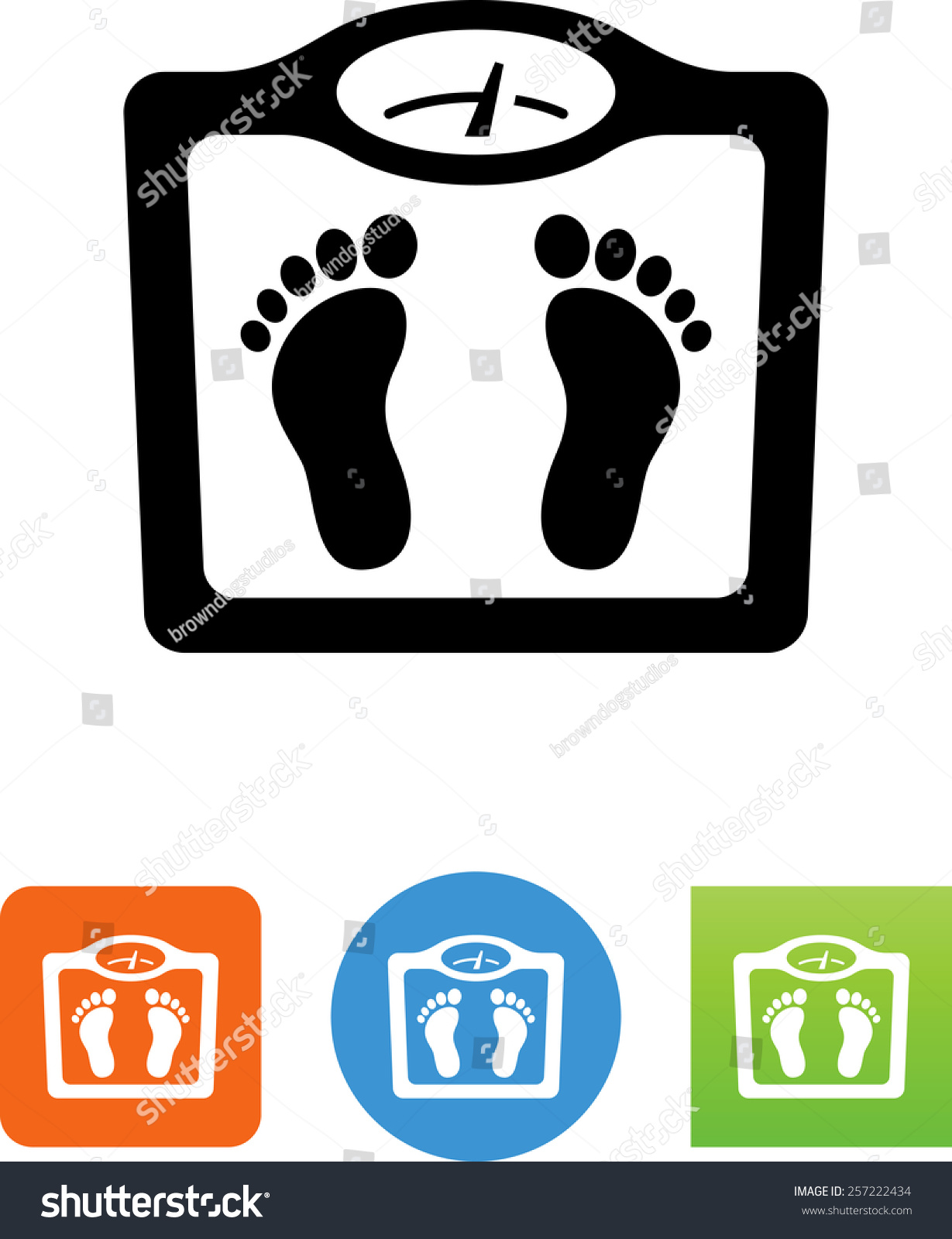 Scale Footprints Icon Stock Vector (Royalty Free) 257222434 | Shutterstock