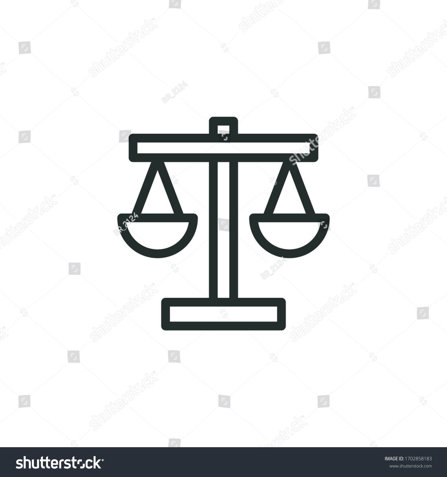 Scales Icon Vector Illustration Flat Stock Vector (Royalty Free ...