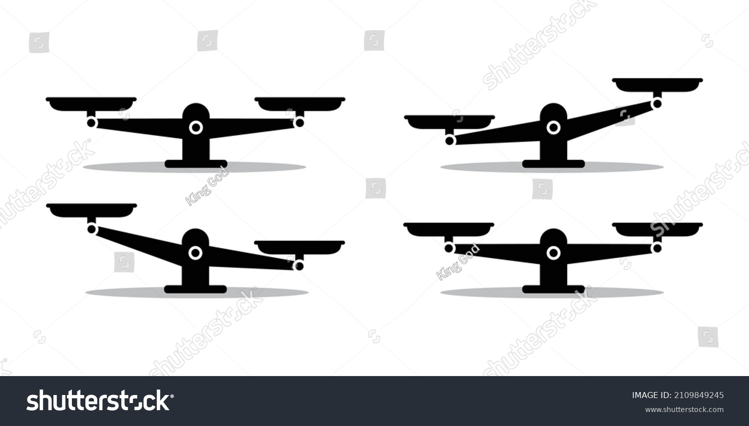 Scales Set Different Balances Stock Vector (Royalty Free) 2109849245 ...