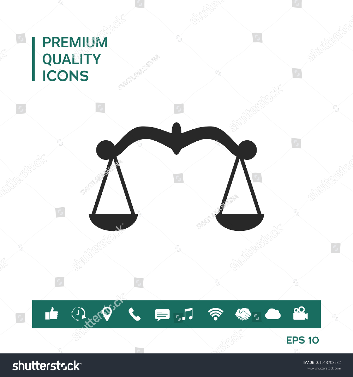 Scales Symbol Icon Stock Vector (Royalty Free) 1013703982 | Shutterstock