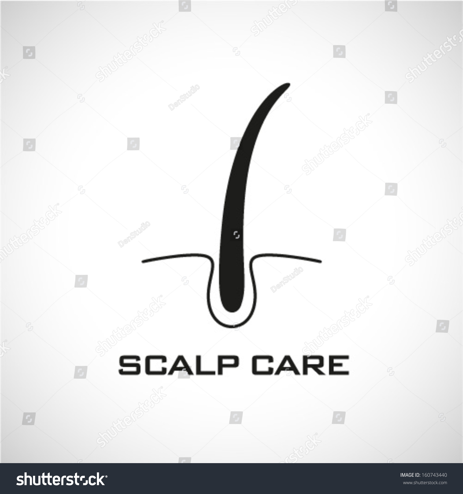 Scalp Care Icon Stock Vector (Royalty Free) 160743440