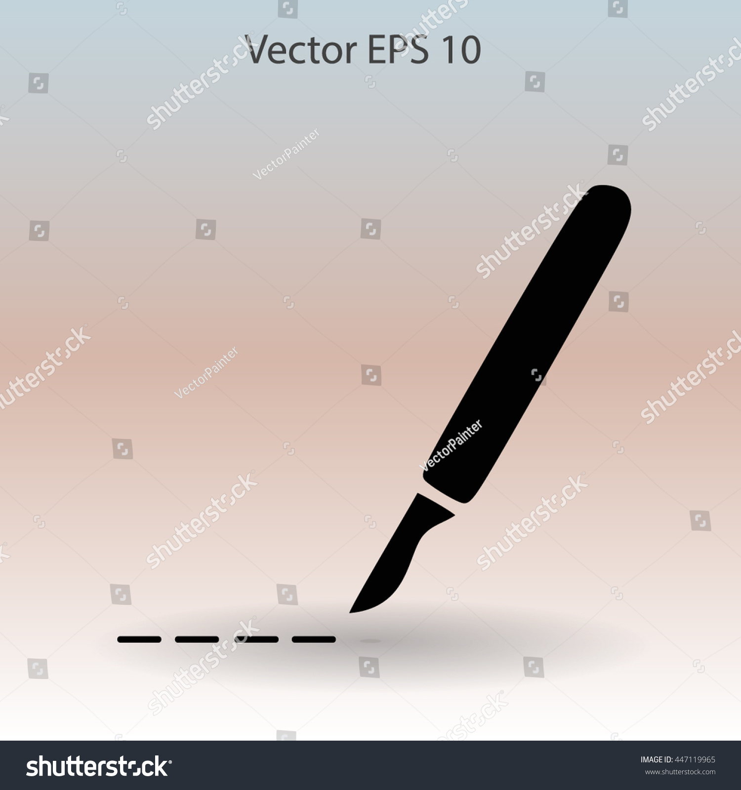 Scalpel Vector Illustration Stock Vector (Royalty Free) 447119965 ...