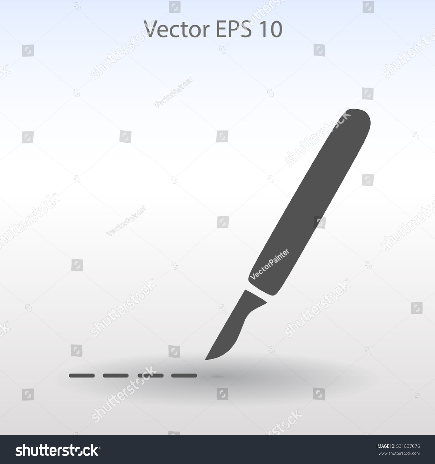 Scalpel Vector Illustration Stock Vector (Royalty Free) 531837676