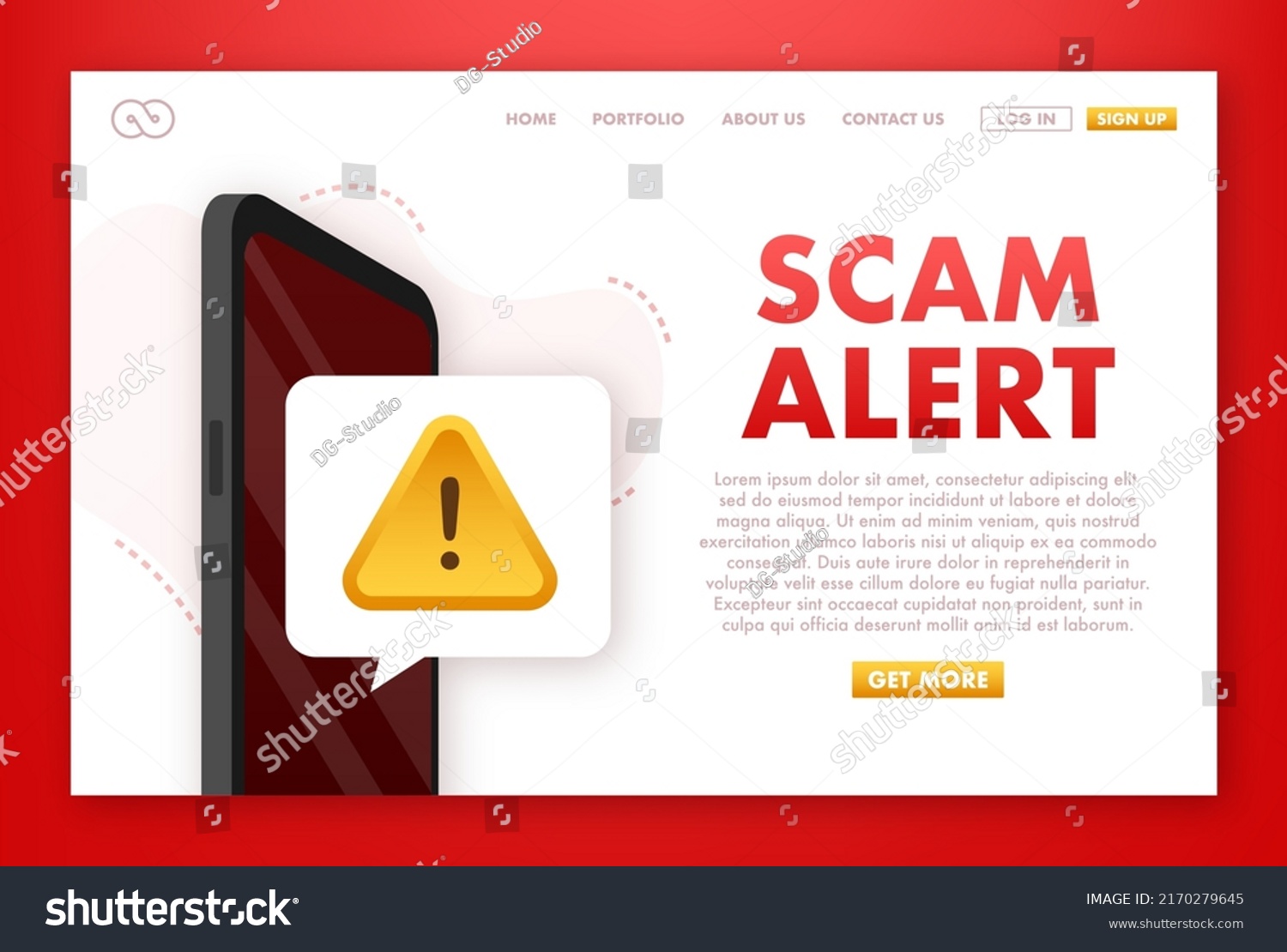Scam Alert Hacker Attack Web Security Stock Vector (Royalty Free ...
