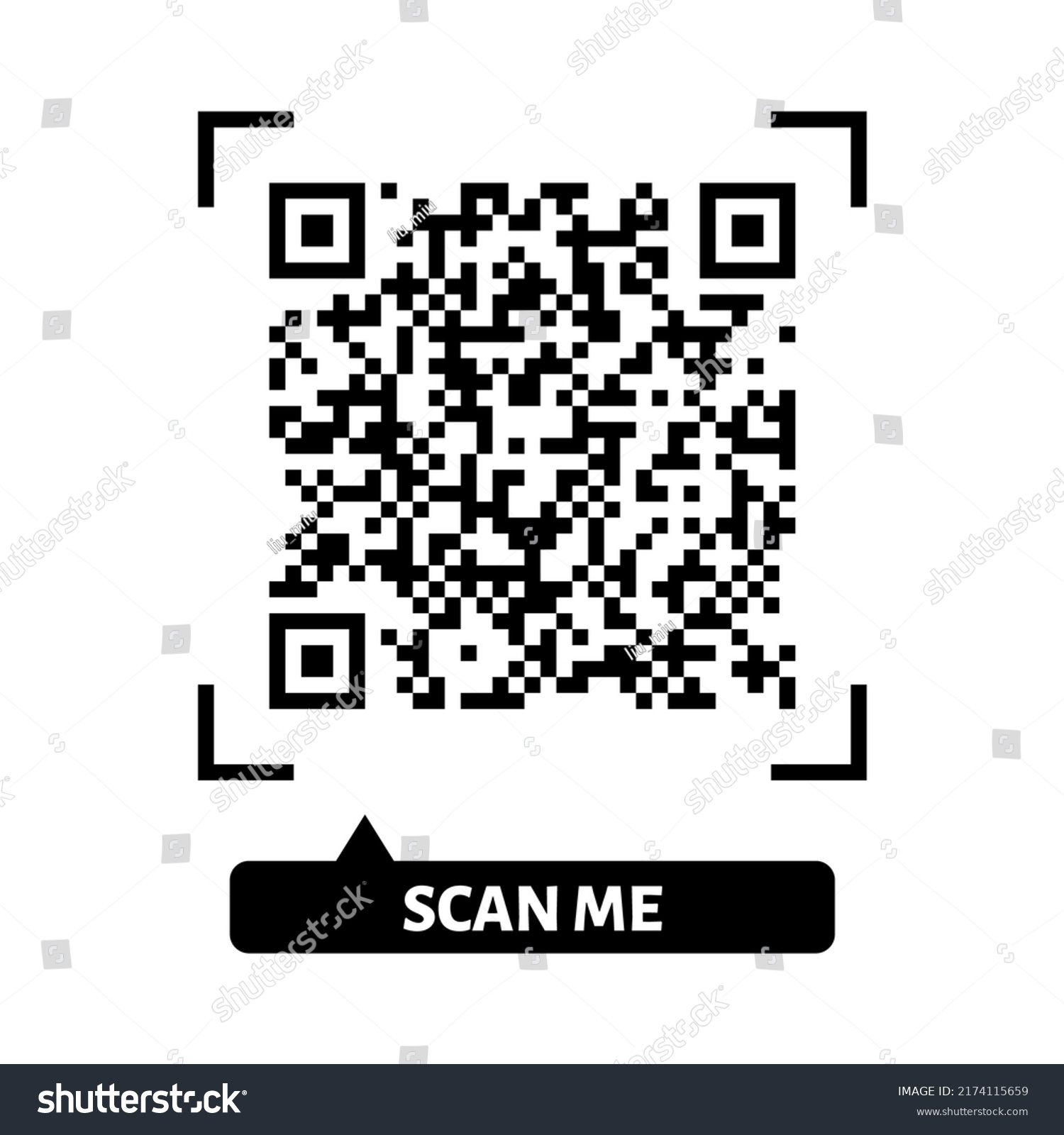 Scan Me Qr Code Design Qr Stock Vector (Royalty Free) 2174115659 ...