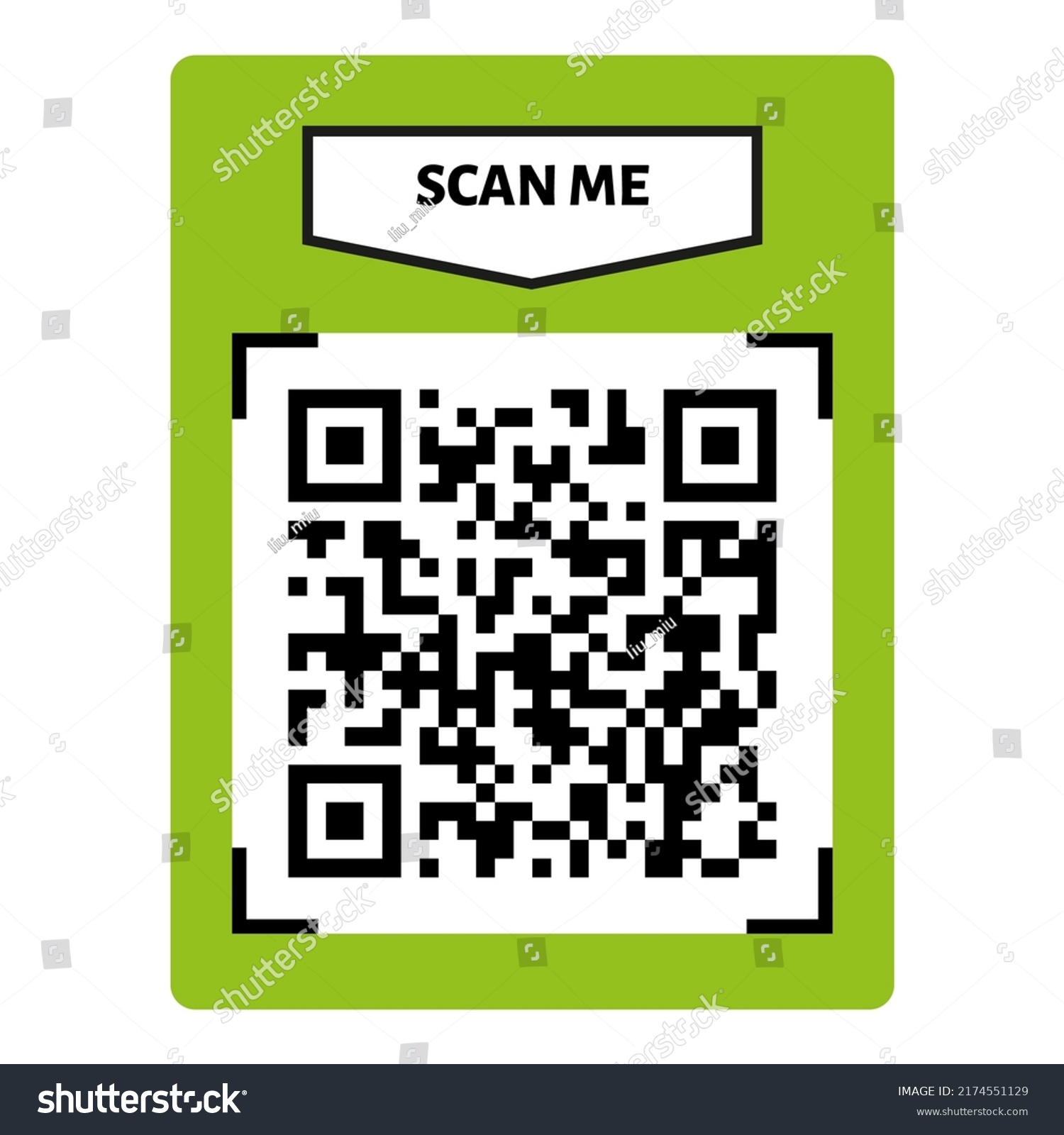 Scan Me Qr Code Design Qr Stock Vector (Royalty Free) 2174551129 ...