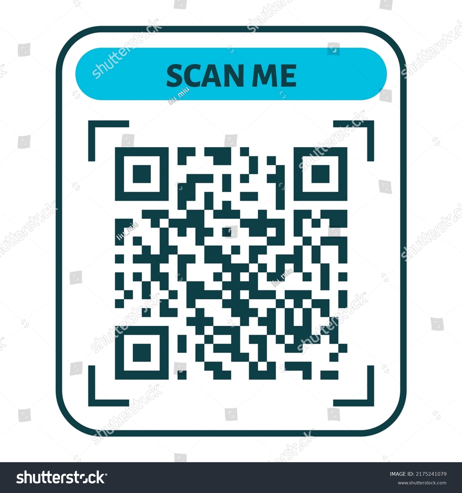 Scan Me Qr Code Design Qr Stock Vector (Royalty Free) 2175241079 ...