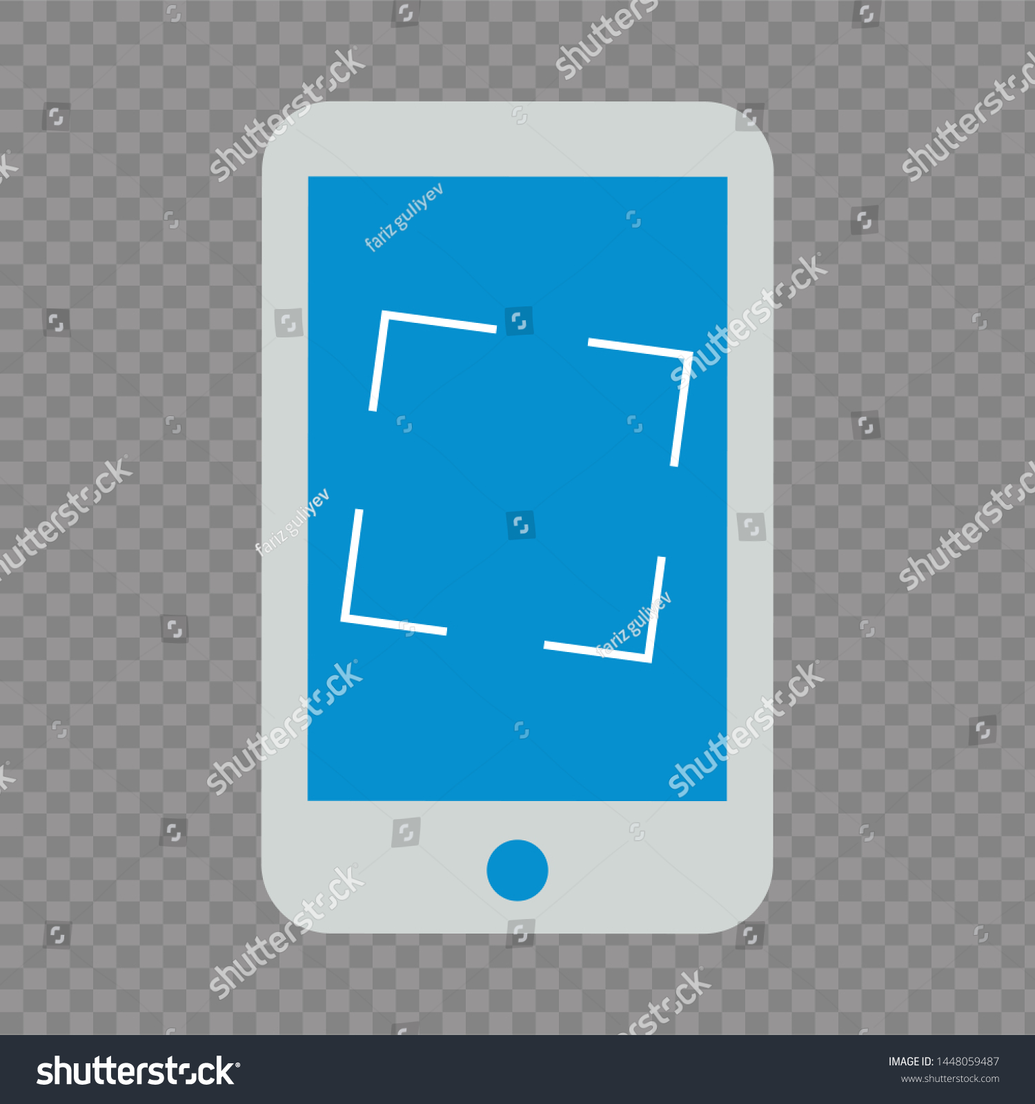 Scan Telephone Icon Vector Stock Vector (Royalty Free) 1448059487