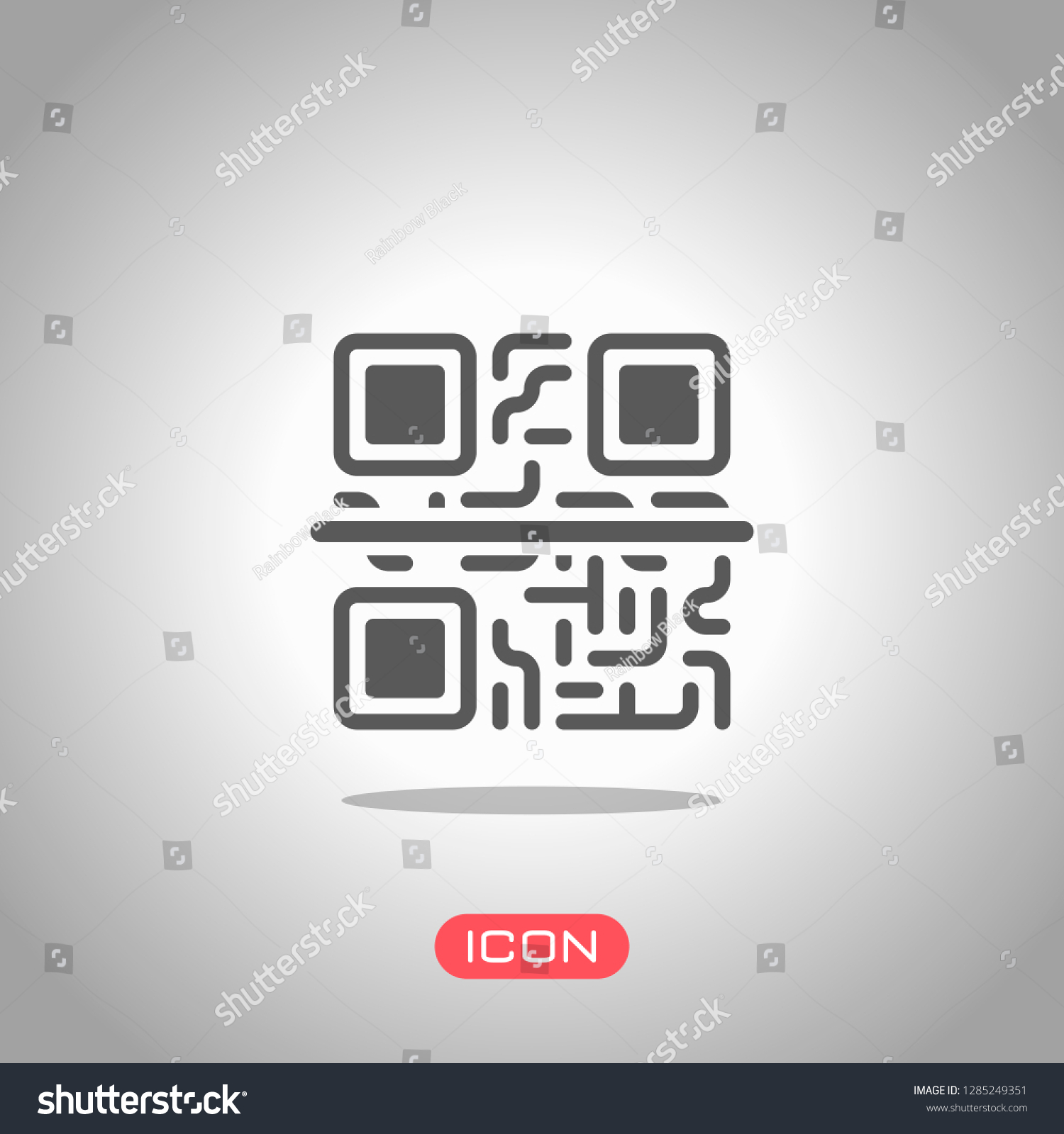 Scanning Qr Code Technology Icon Icon Stock Vector (Royalty Free ...