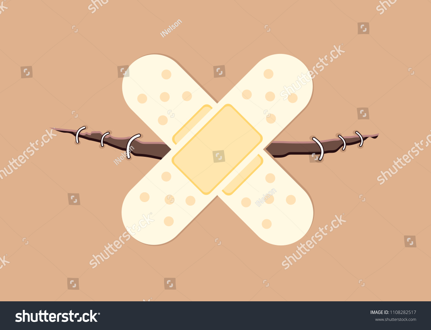 Scar Plaster Vector Illustration Design Stock Vector (Royalty Free ...