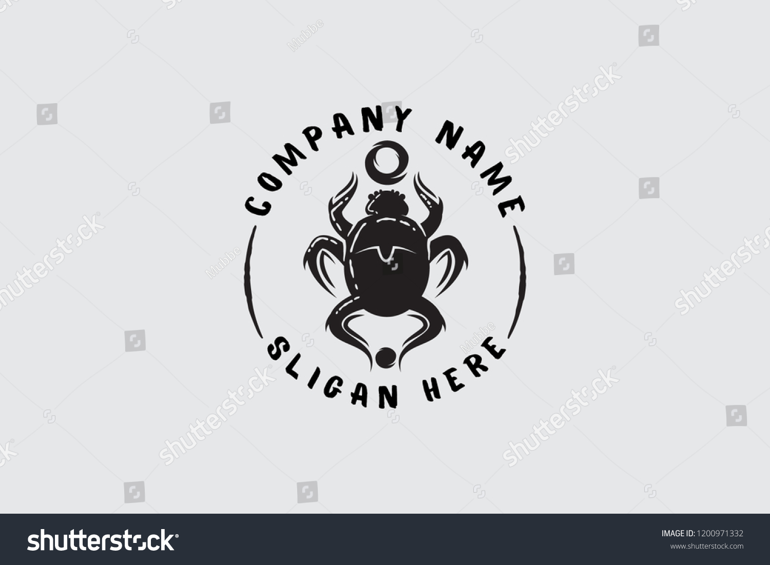 Scarab Vector Logo Stock Vector (Royalty Free) 1200971332 | Shutterstock