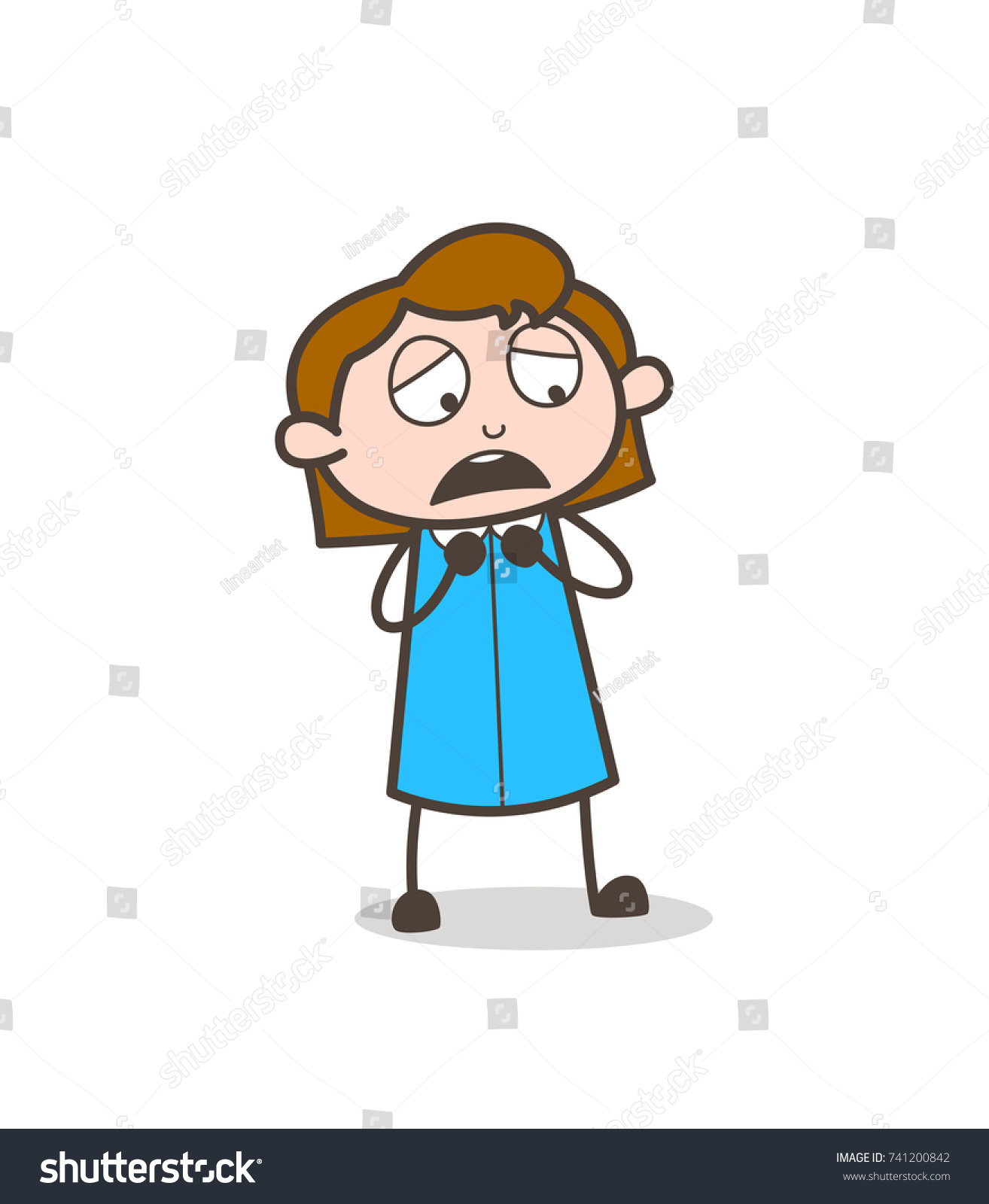 Scared Girl Crying Face Vector: เวกเตอร์สต็อก (ปลอดค่าลิขสิทธิ์ ...