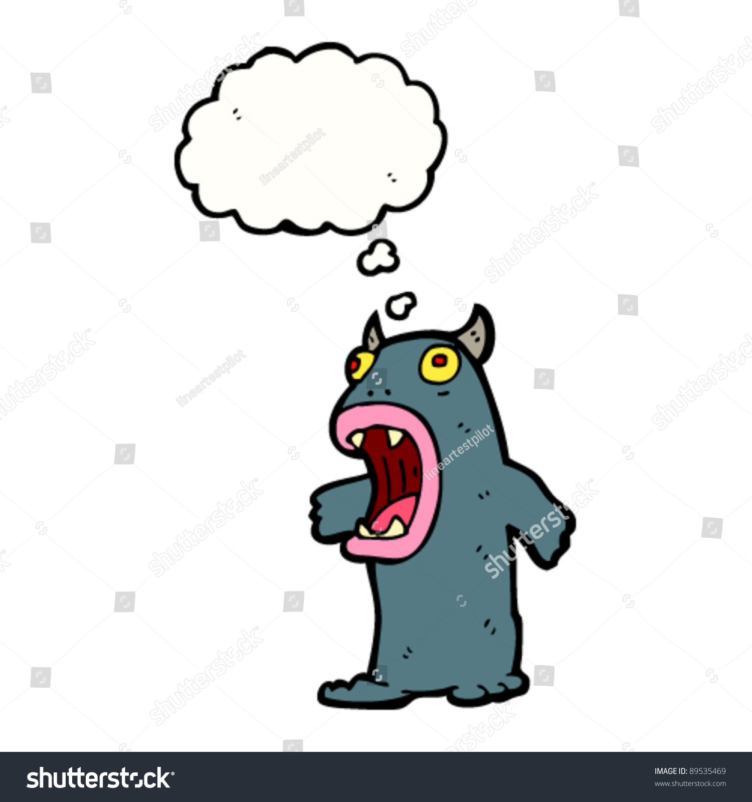 Scared Monster Cartoon Stock Vector (Royalty Free) 89535469