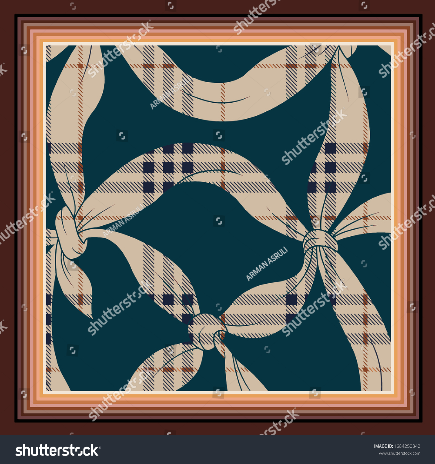 Scarf Design Textile Vector Illustration Stock Vector (Royalty Free ...