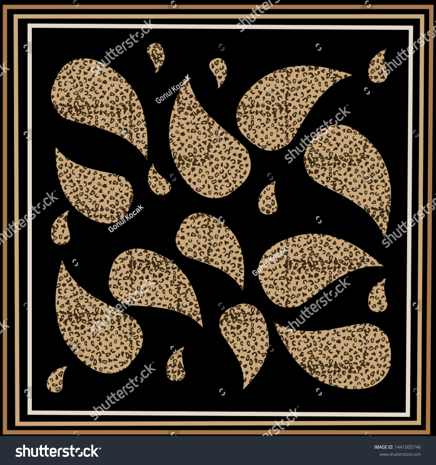 Scarf Pattern Fabric Textile Print Background Stock Vector (Royalty ...