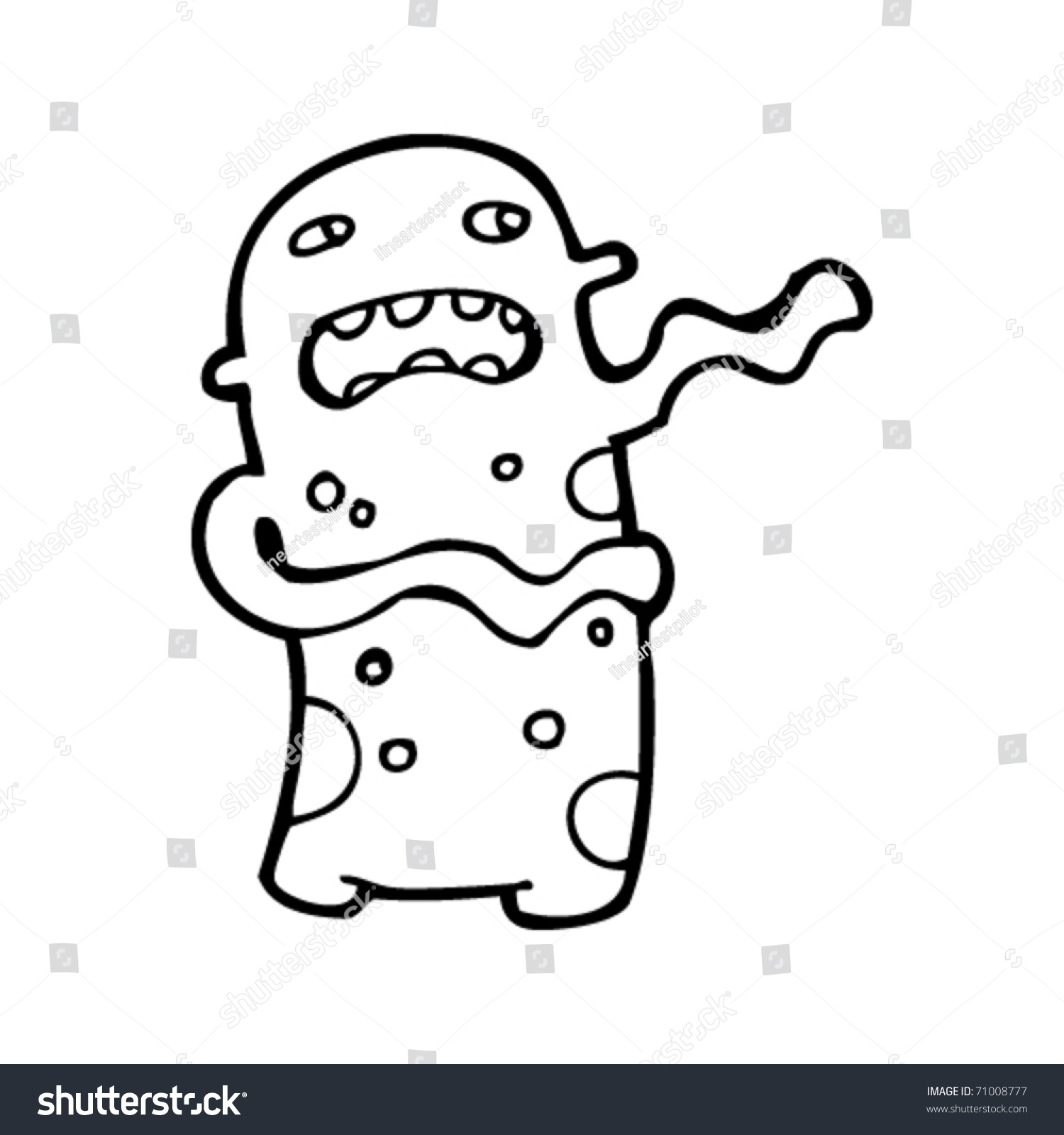 Scary Alien Cartoon Stock Vector Illustration 71008777 : Shutterstock