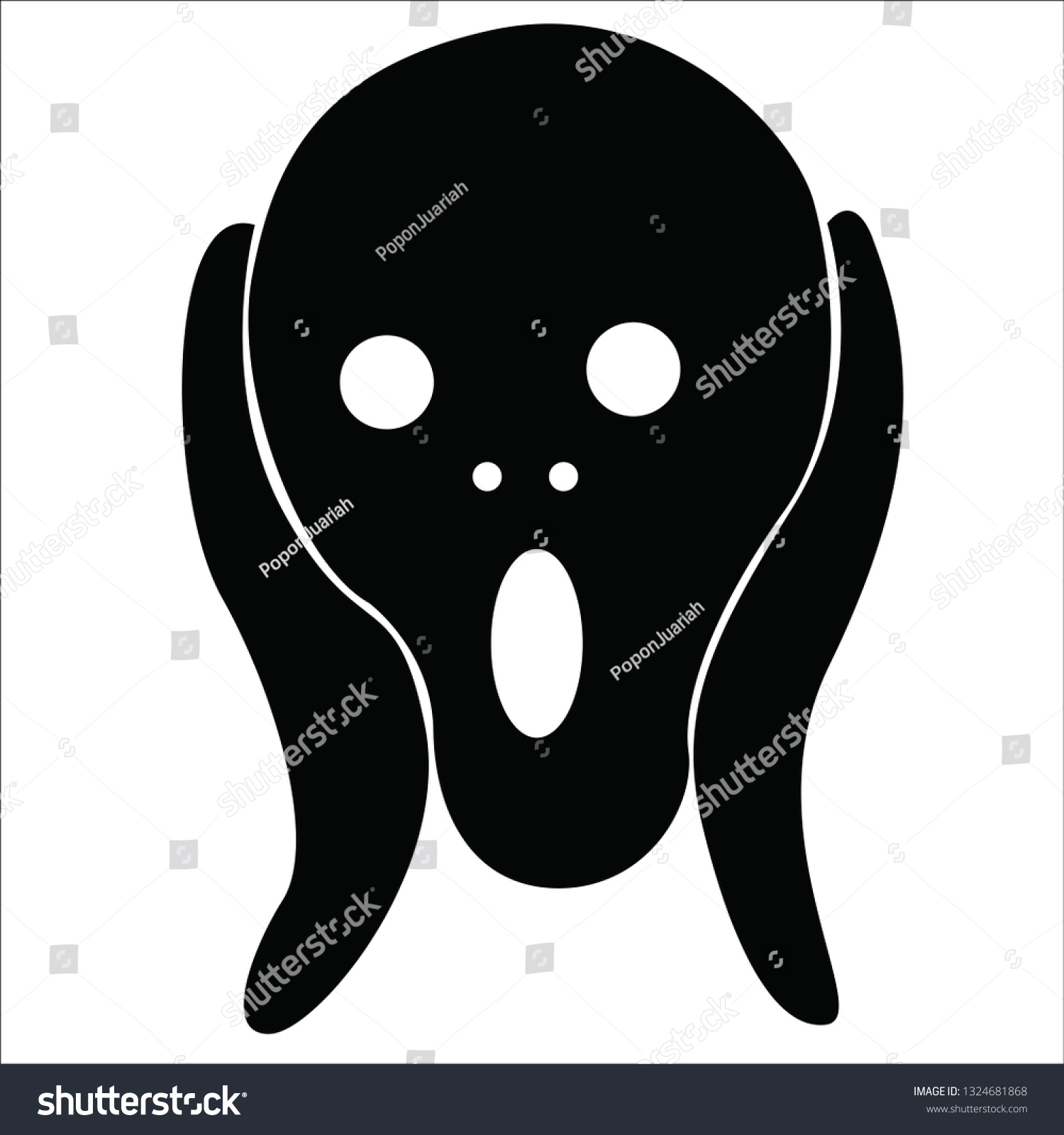 Scary Cartoon Vector Stock Vector (Royalty Free) 1324681868 | Shutterstock