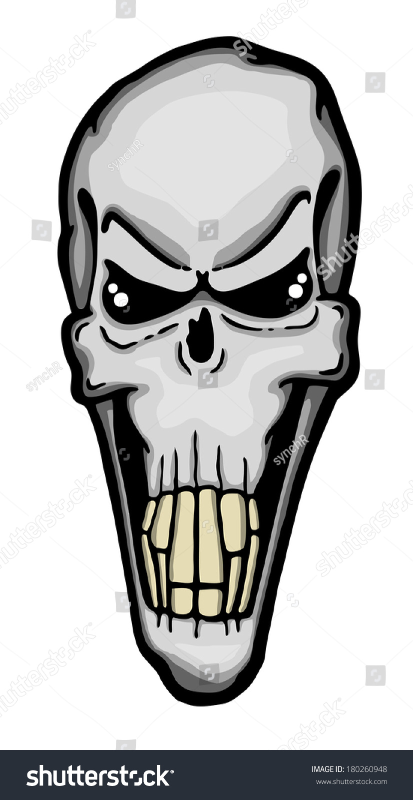 Scary Evil Skull Vector Illustration Stock Vector (Royalty Free ...