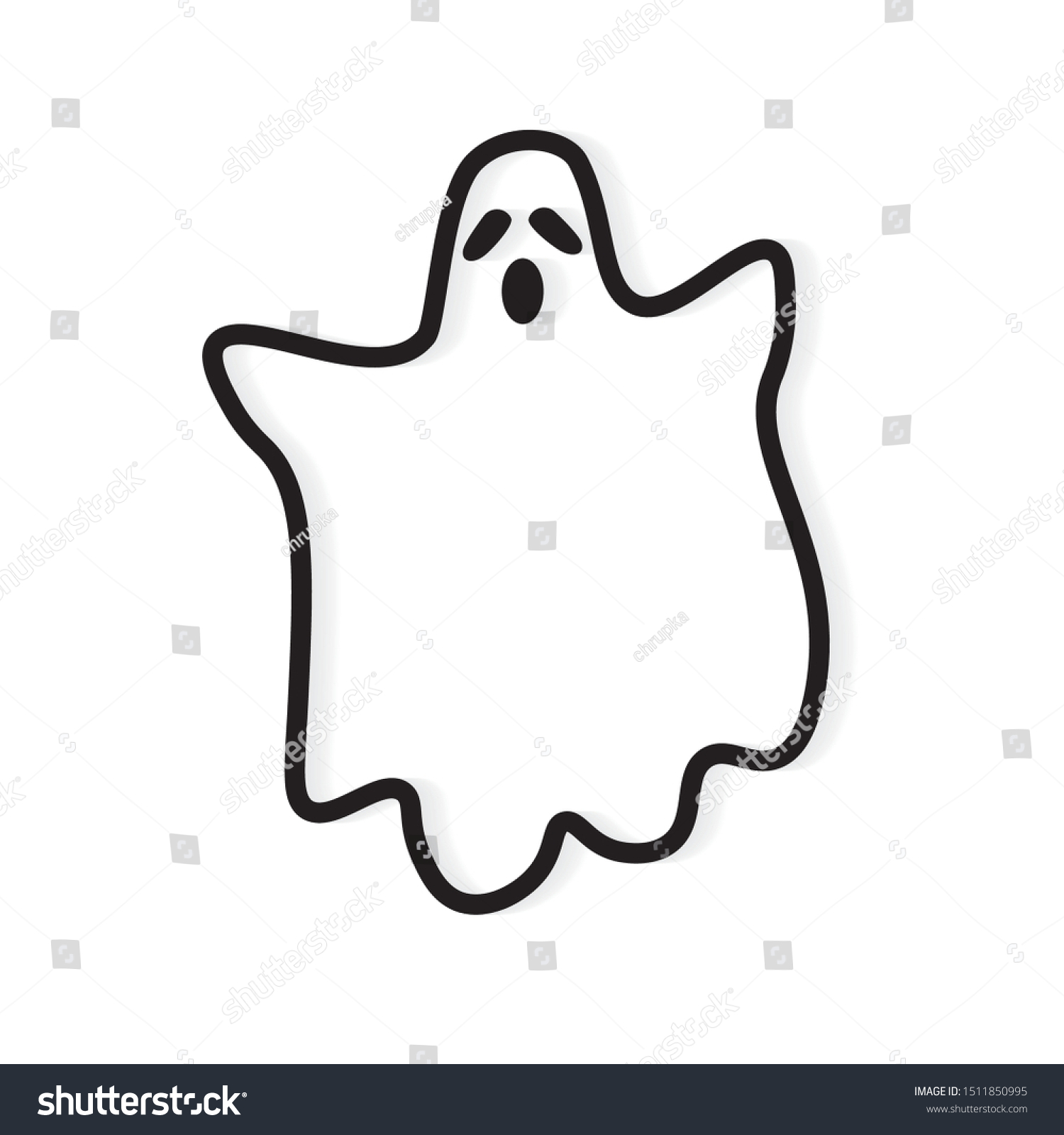 Scary Ghost Icon Vector Illustration Stock Vector (Royalty Free ...