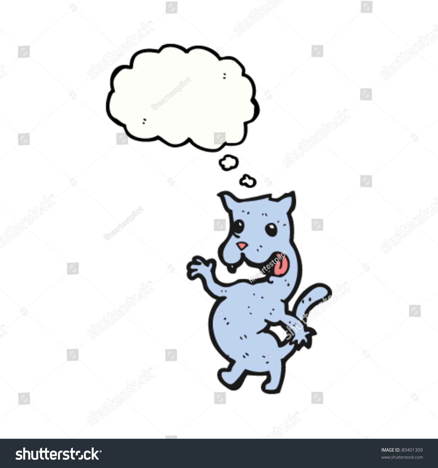 Scary Weird Cat Cartoon Stock Vector (Royalty Free) 89401309 | Shutterstock