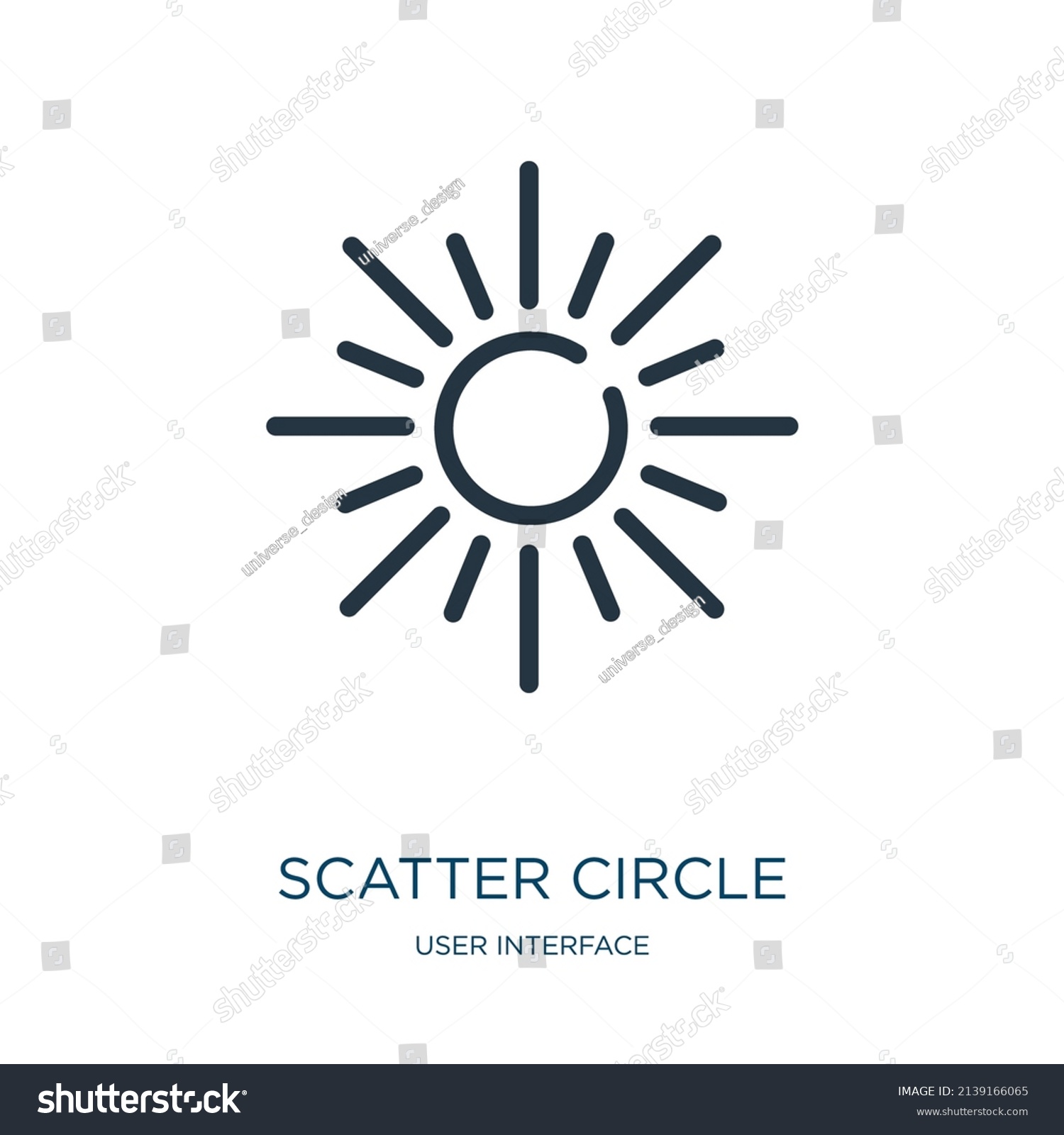 Scatter Circle Thin Line Icon Scatter Stock Vector (Royalty Free ...