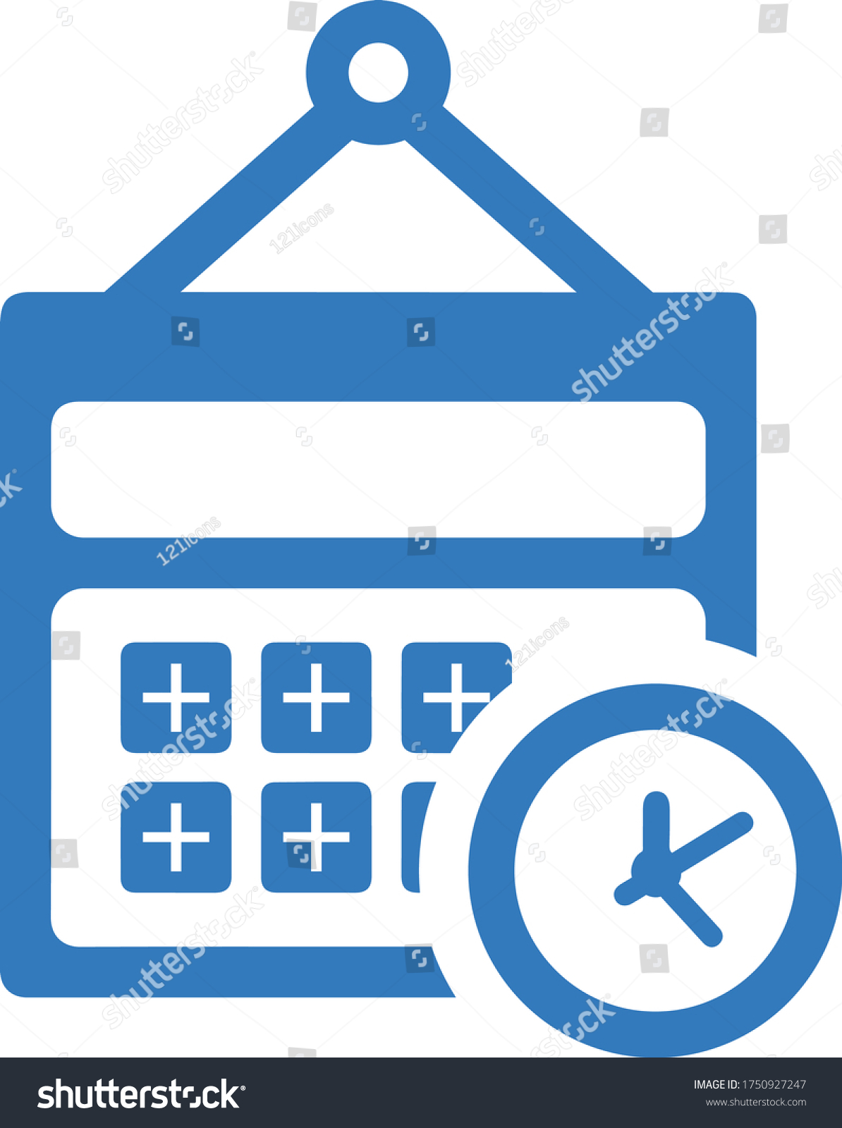 Schedule Blue Icon Calendar Vector Graphics Stock Vector (Royalty Free ...
