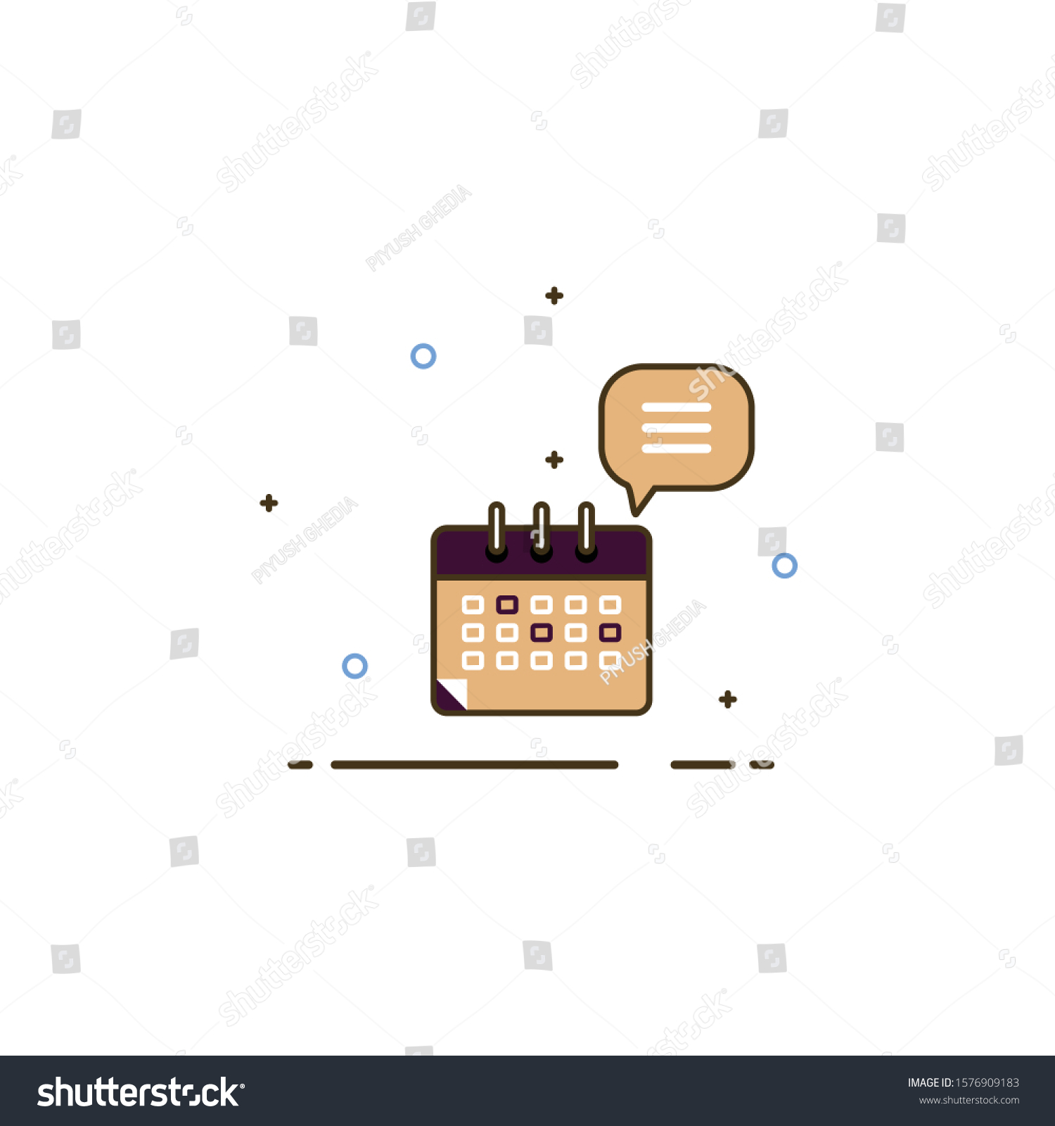Schedule Calendar Calender Reminder Bubble Vector Stock Vector (Royalty ...