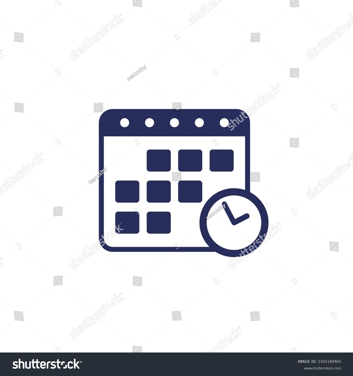 Schedule Icon Calendar Vector Stock Vector (Royalty Free) 2165189465 ...