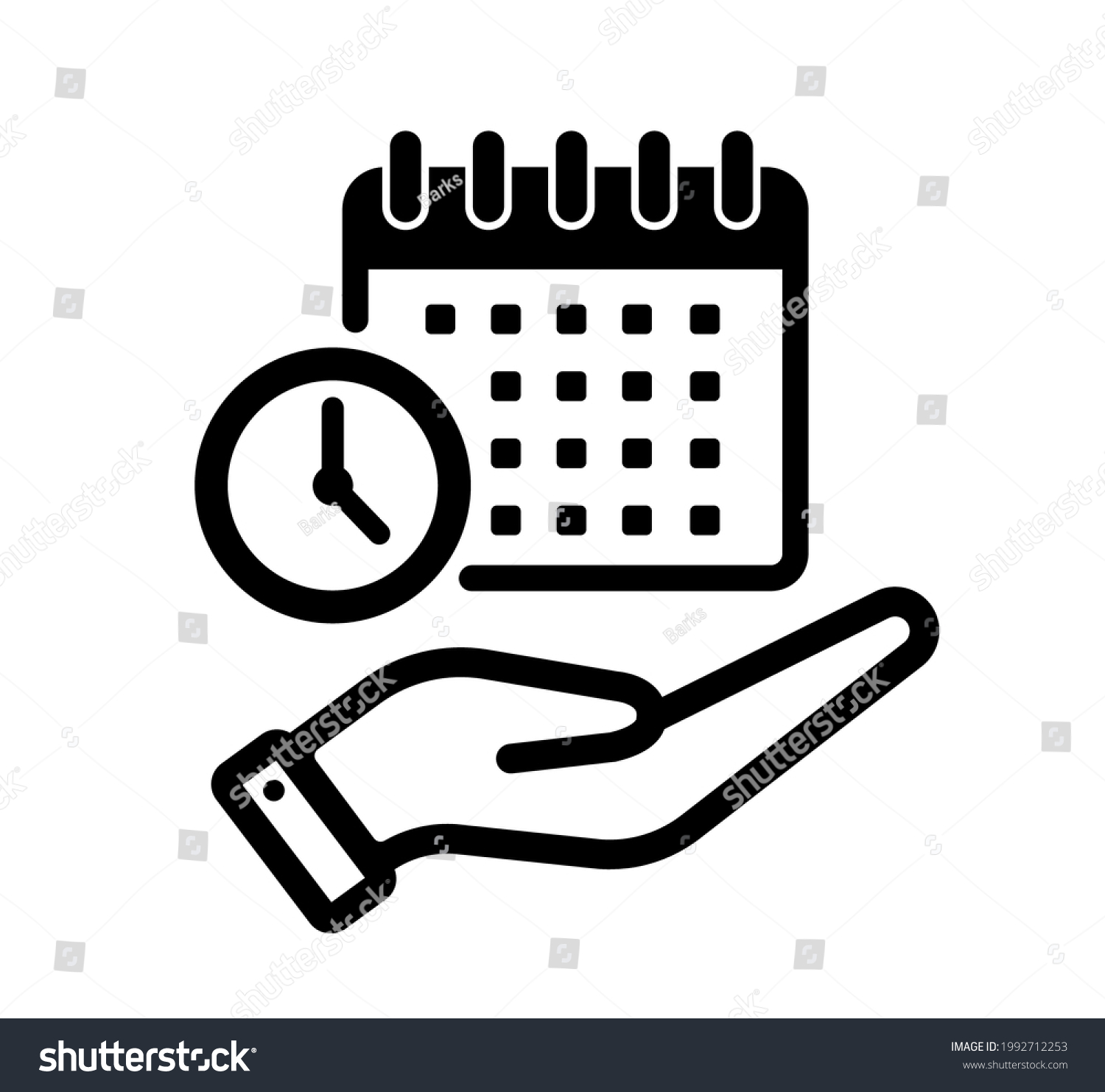 Schedule Task Management Vector Icon Illustration Stock Vector (Royalty ...