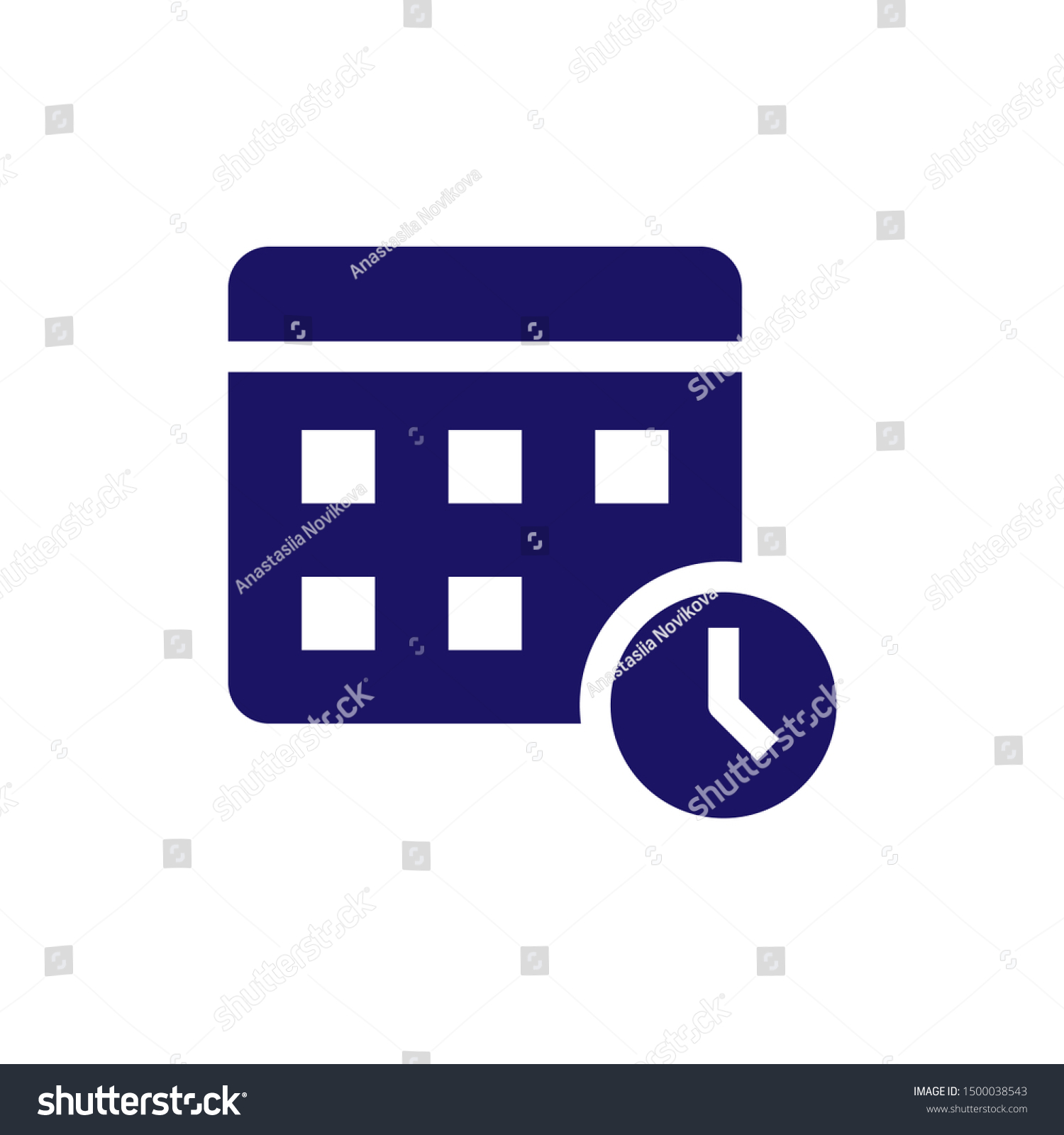 Schedule Timetable Silhouette Vector Icon Stock Vector (Royalty Free ...